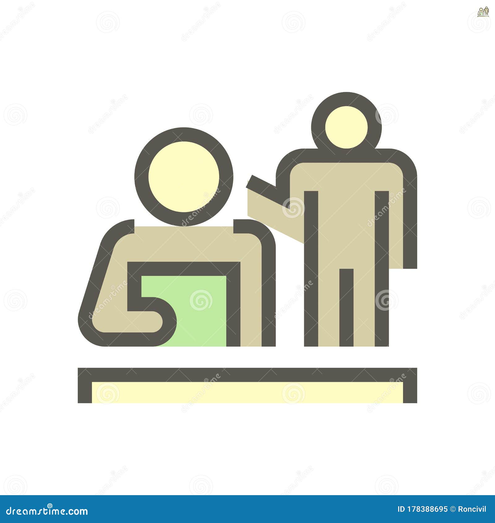 Person Reading Document Icon Stock Vector - Illustration of background ...