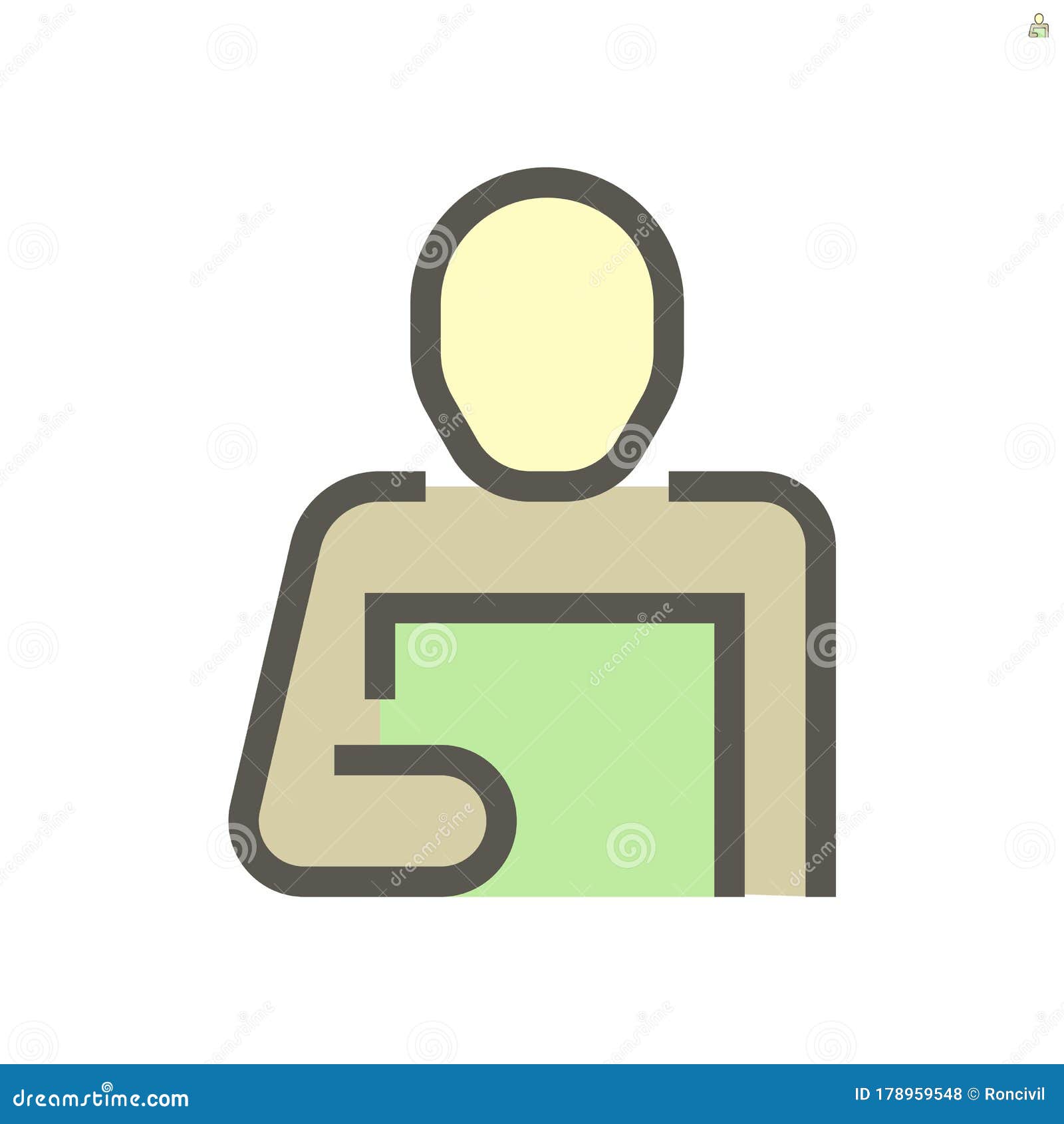 Person Reading Document Vector Icon Stock Illustration - Illustration ...