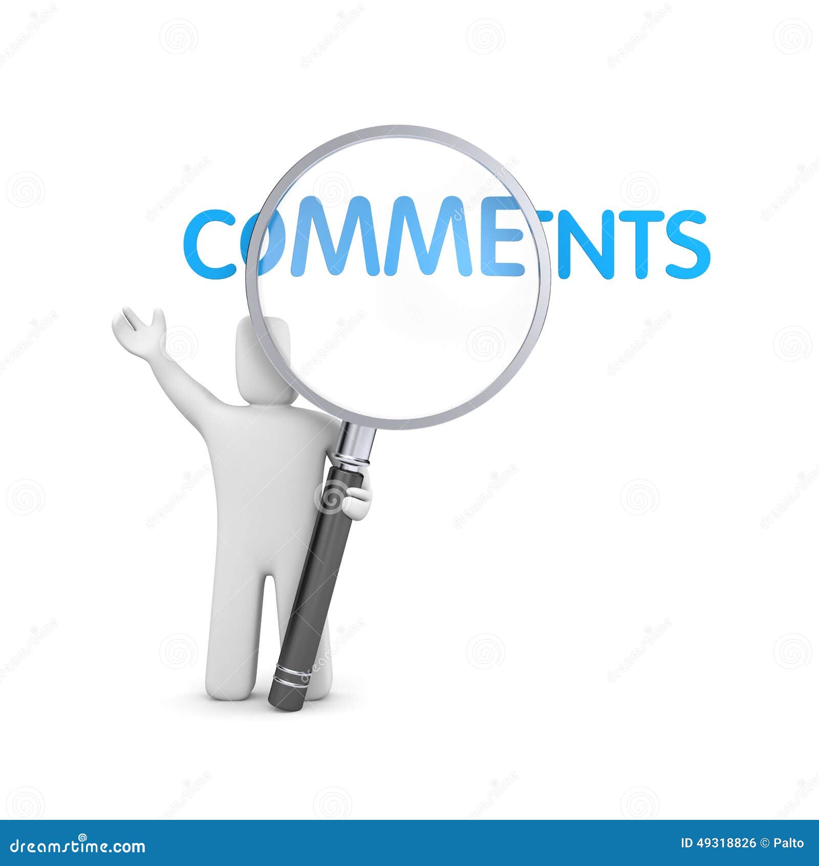 Person reads comments stock illustration. Illustration of opinion ...