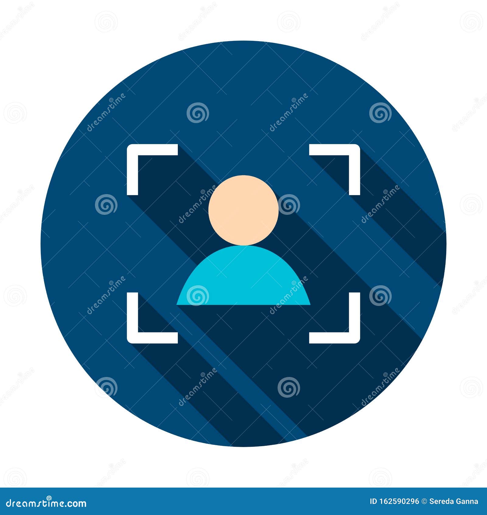 Person Recognition Circle Icon Stock Vector - Illustration of business ...