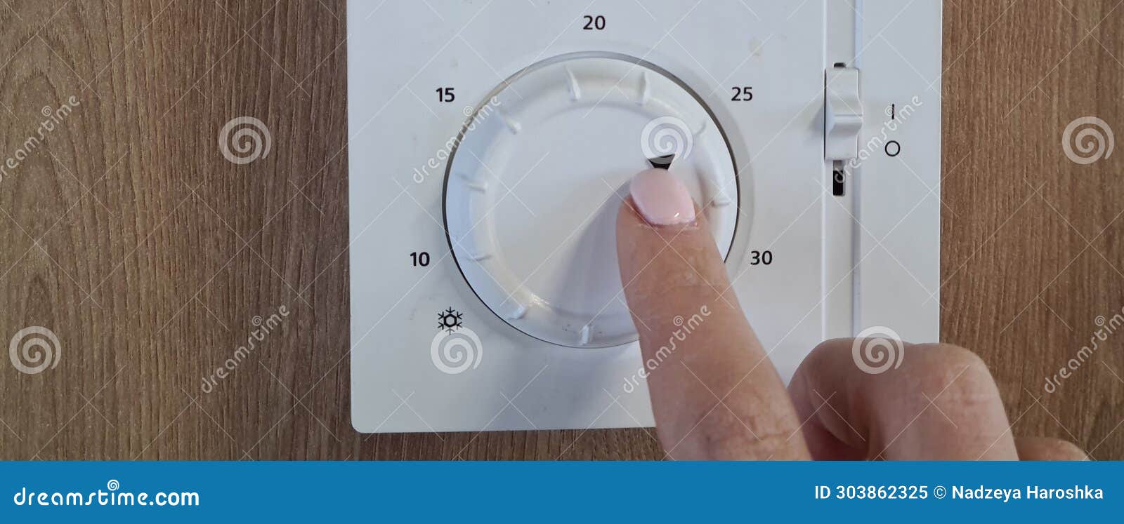 Person Regulates the Air Temperature in Room at Home or in Office Using ...