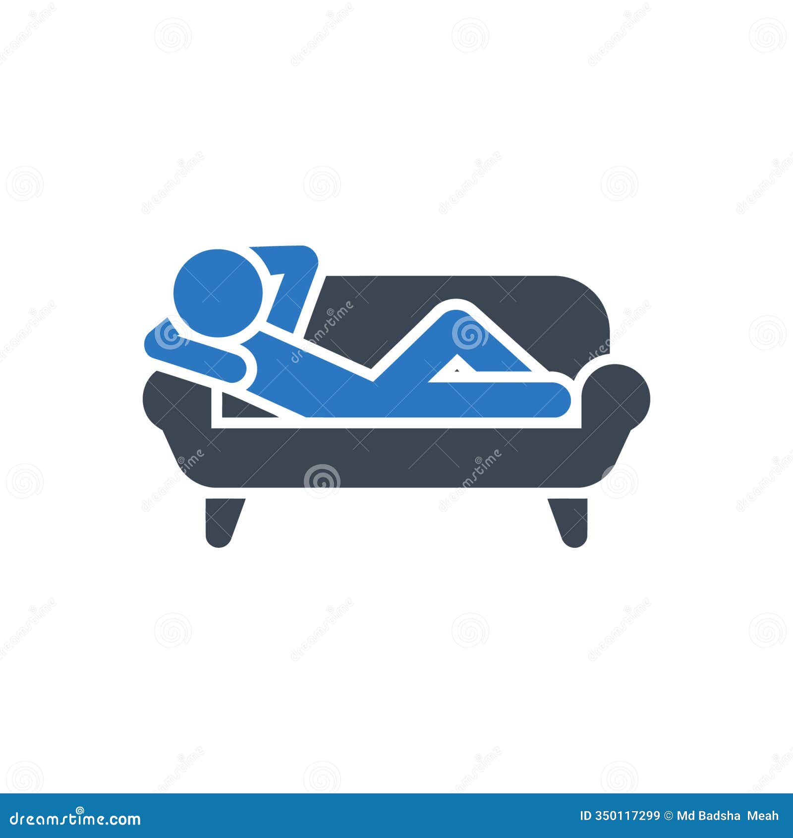 Person Relaxing On Hammock Icon Black And White Vector Outline Sign ...