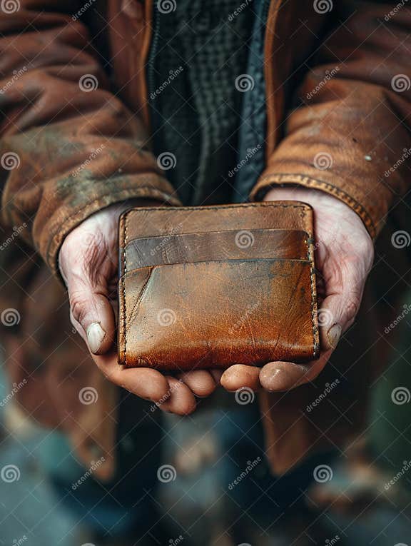 A Person Returning a Lost Wallet Stock Illustration - Illustration of ...