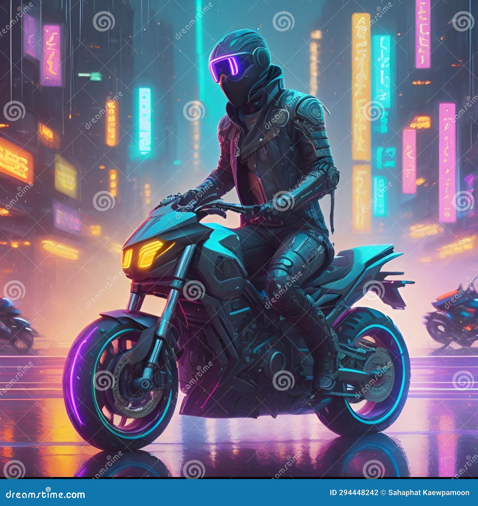 Person riding a motorcycle stock illustration. Illustration of vehicle ...