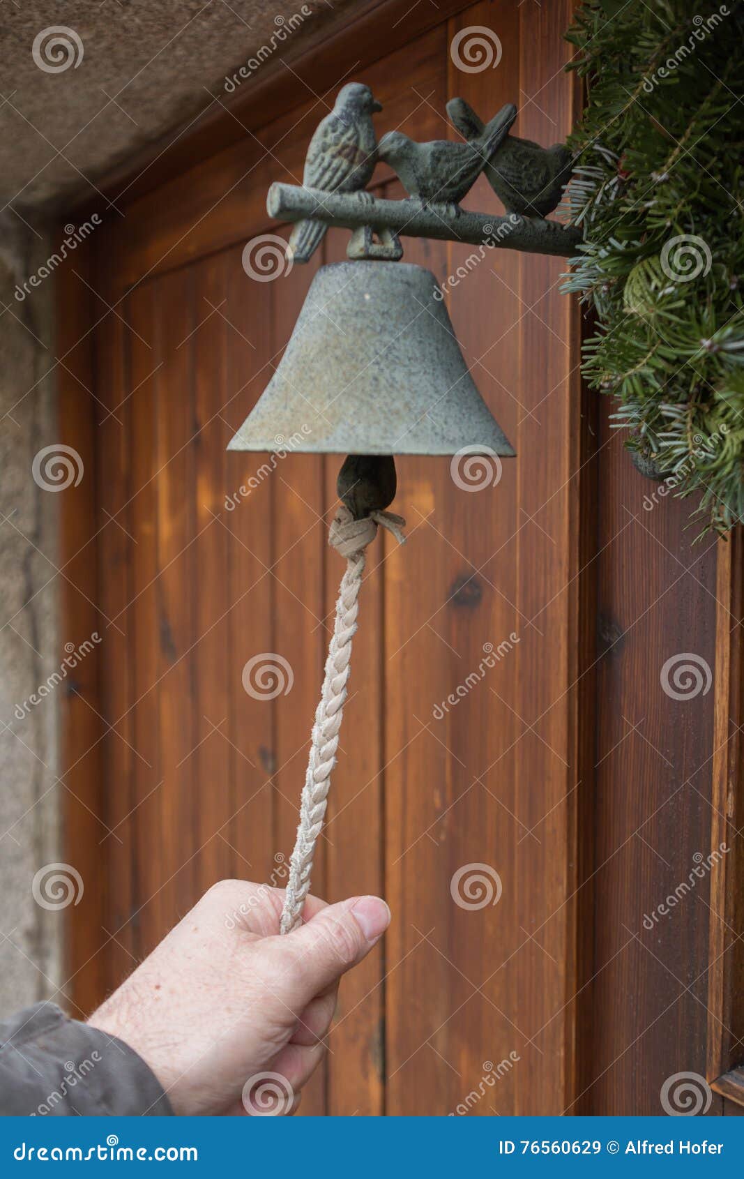 Person Ringing at Old Doorbell Stock Image - Image of cast, right: 76560629