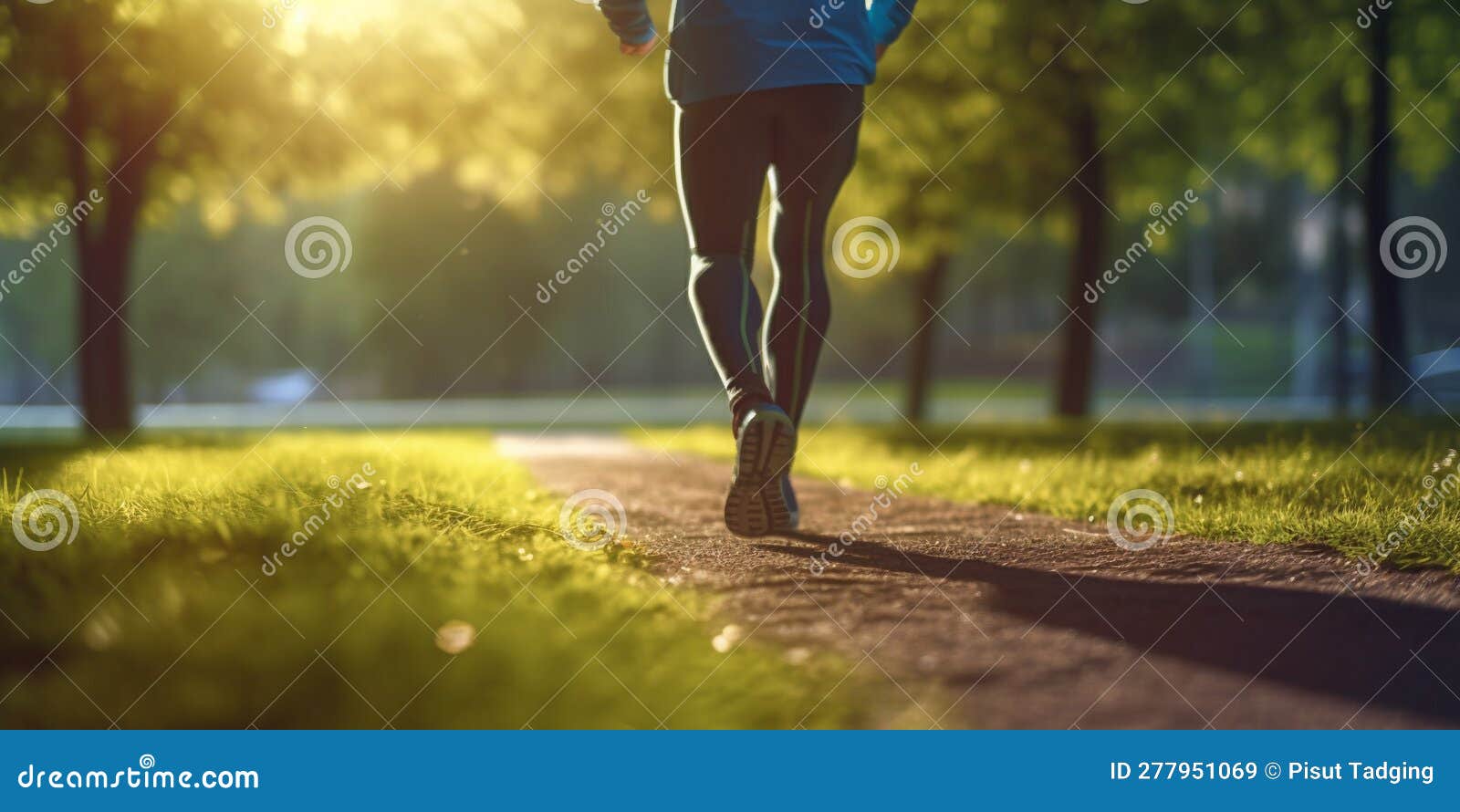 The Runner is Running at Morning with AI Generated. Stock Illustration ...