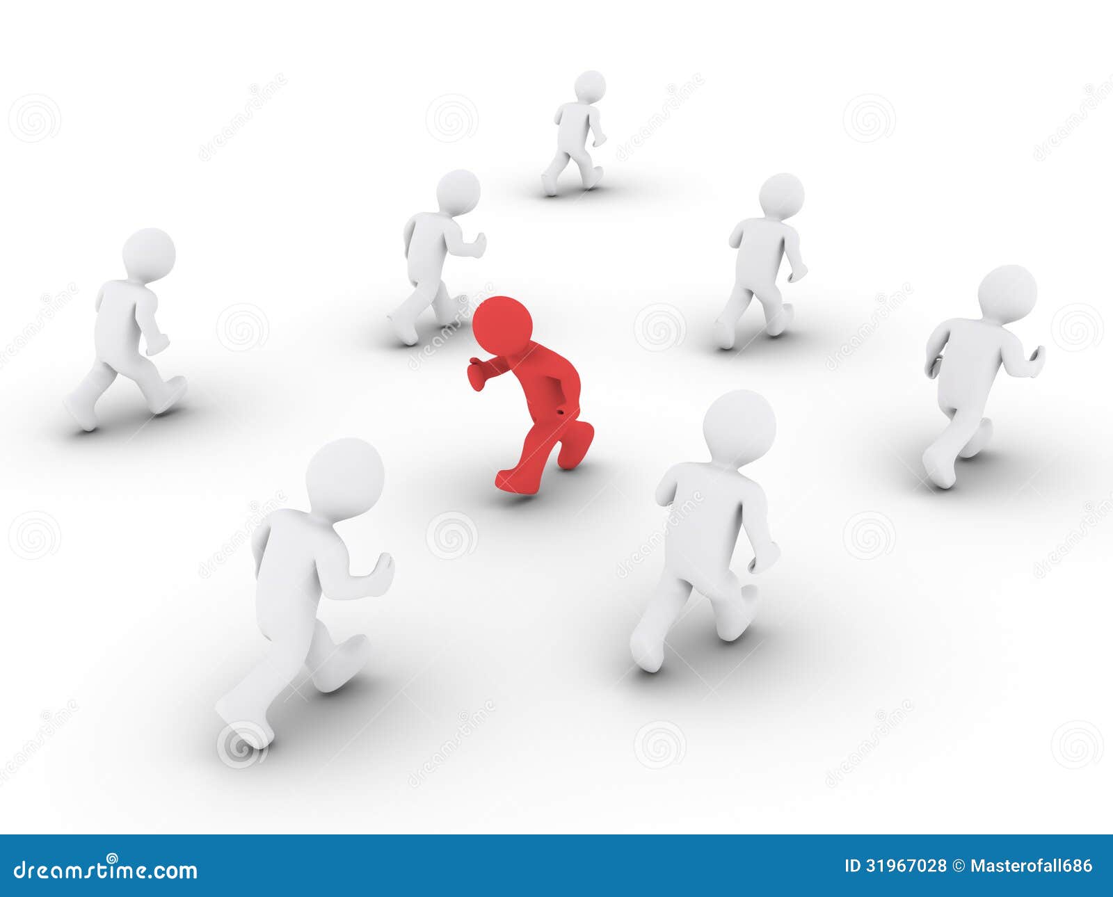 Person is Running at the Opposite Direction from Others Stock ...