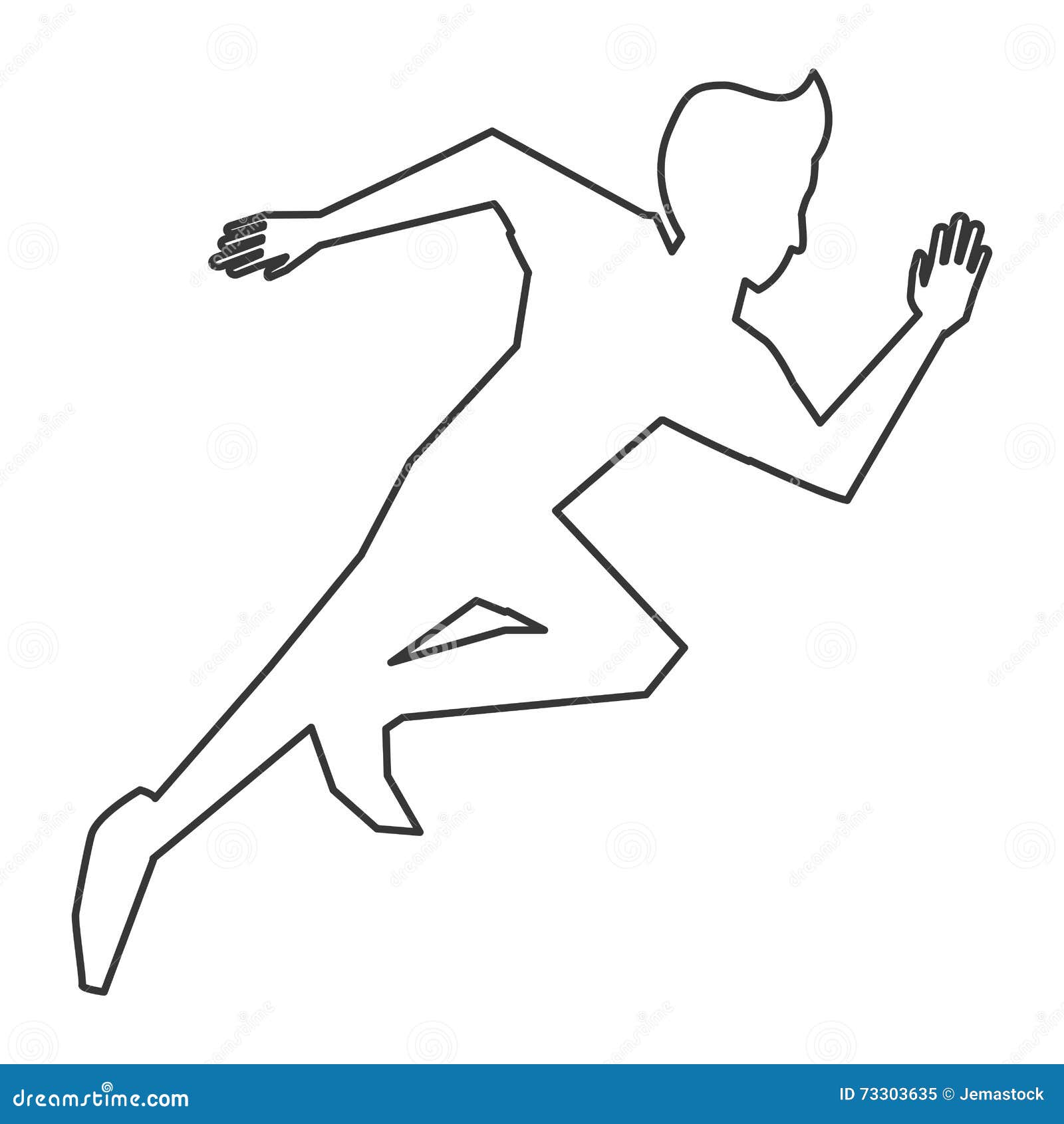 Person running outline stock image. Image of movement - 73303635