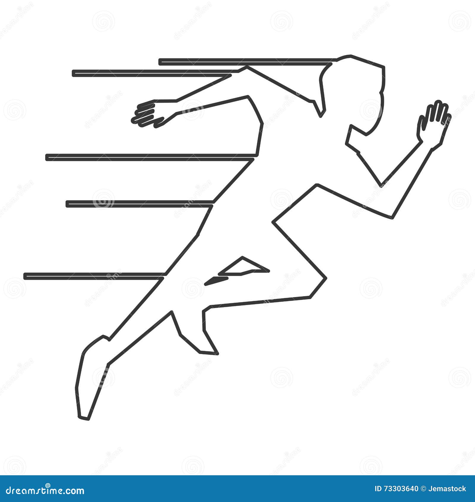 Person running outline stock photo. Image of body, healthy - 73303640