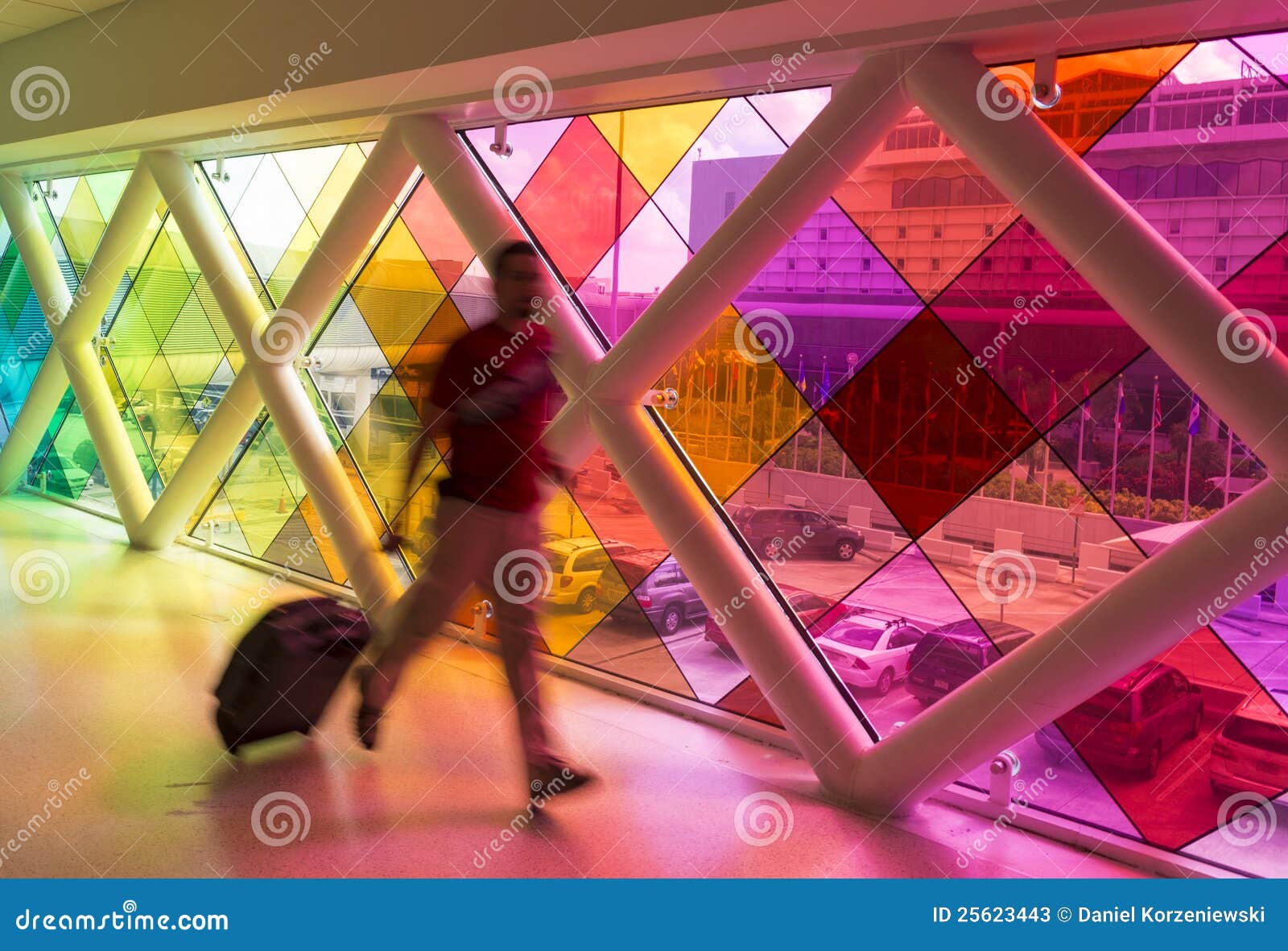 Person Rushing Out in Airport Stock Image - Image of baggage, travel ...
