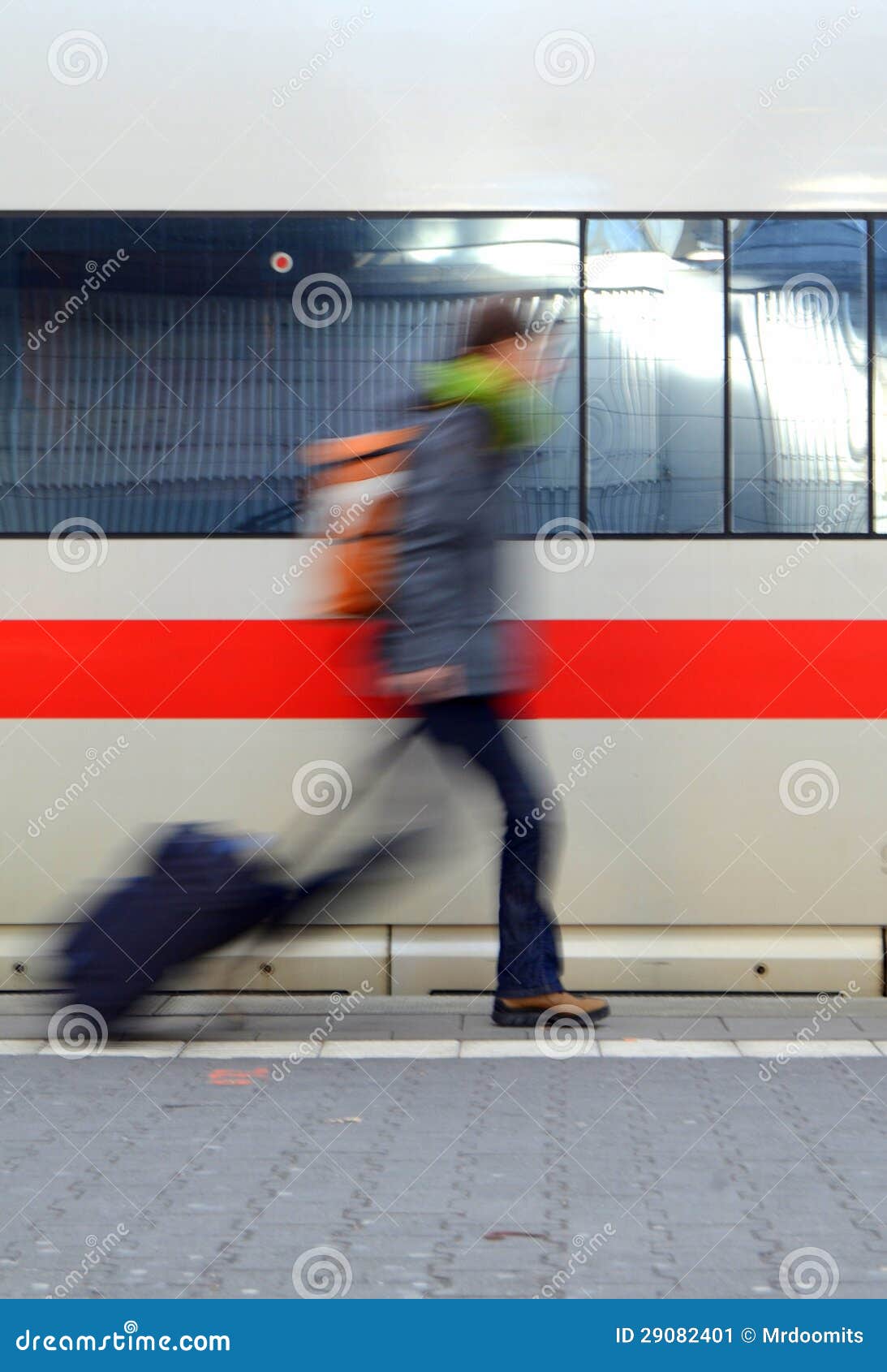 Person Rushing for Train stock image. Image of motion - 29082401