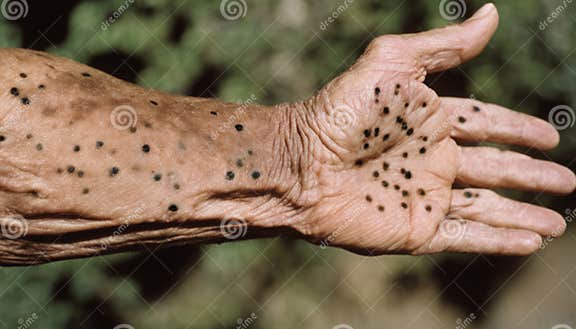 A Person S Arm with Spots on it Stock Illustration - Illustration of ...