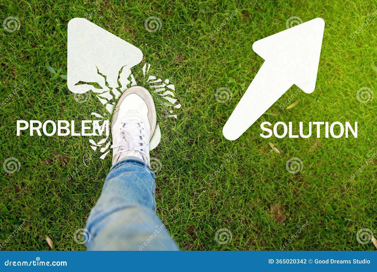 Feet And Arrows On Road Background. Woman Standing With Many Direction ...