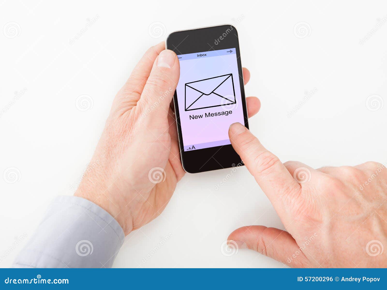 Person S Hand Holding Cellphone Texting Stock Photo - Image of business ...