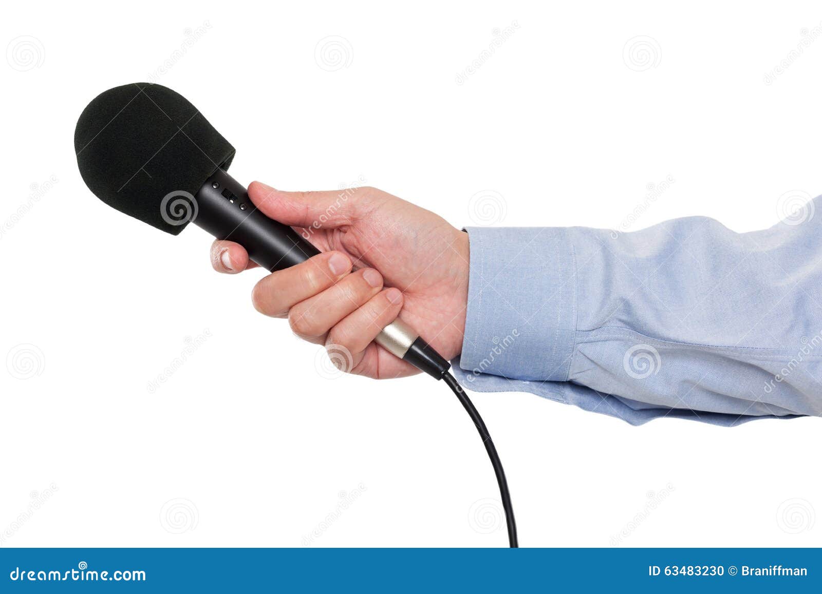 Person S Hand Holding a Microphone Stock Photo - Image of businessman ...