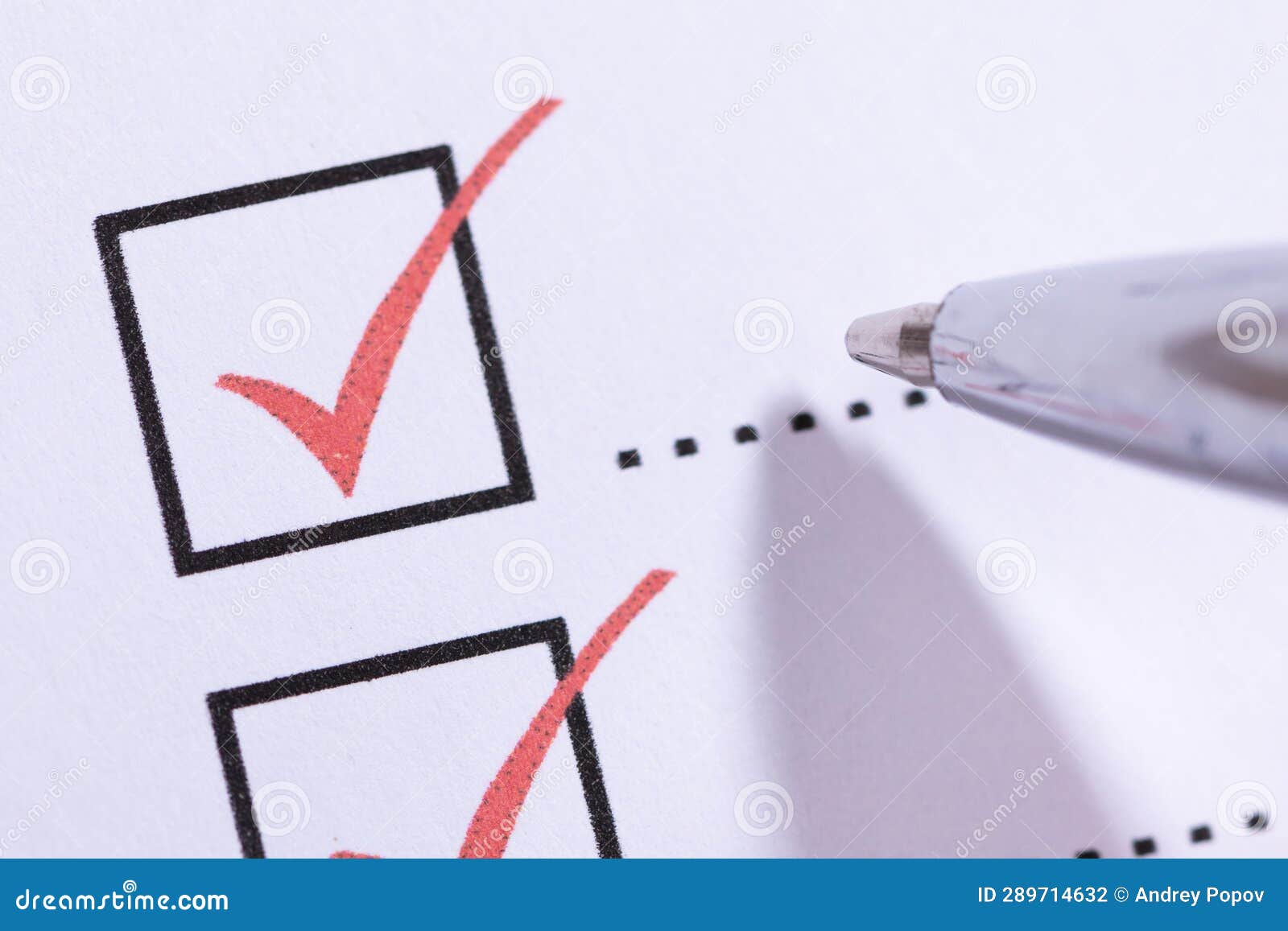 Person S Hand Marking on Checklist Stock Photo - Image of poll ...