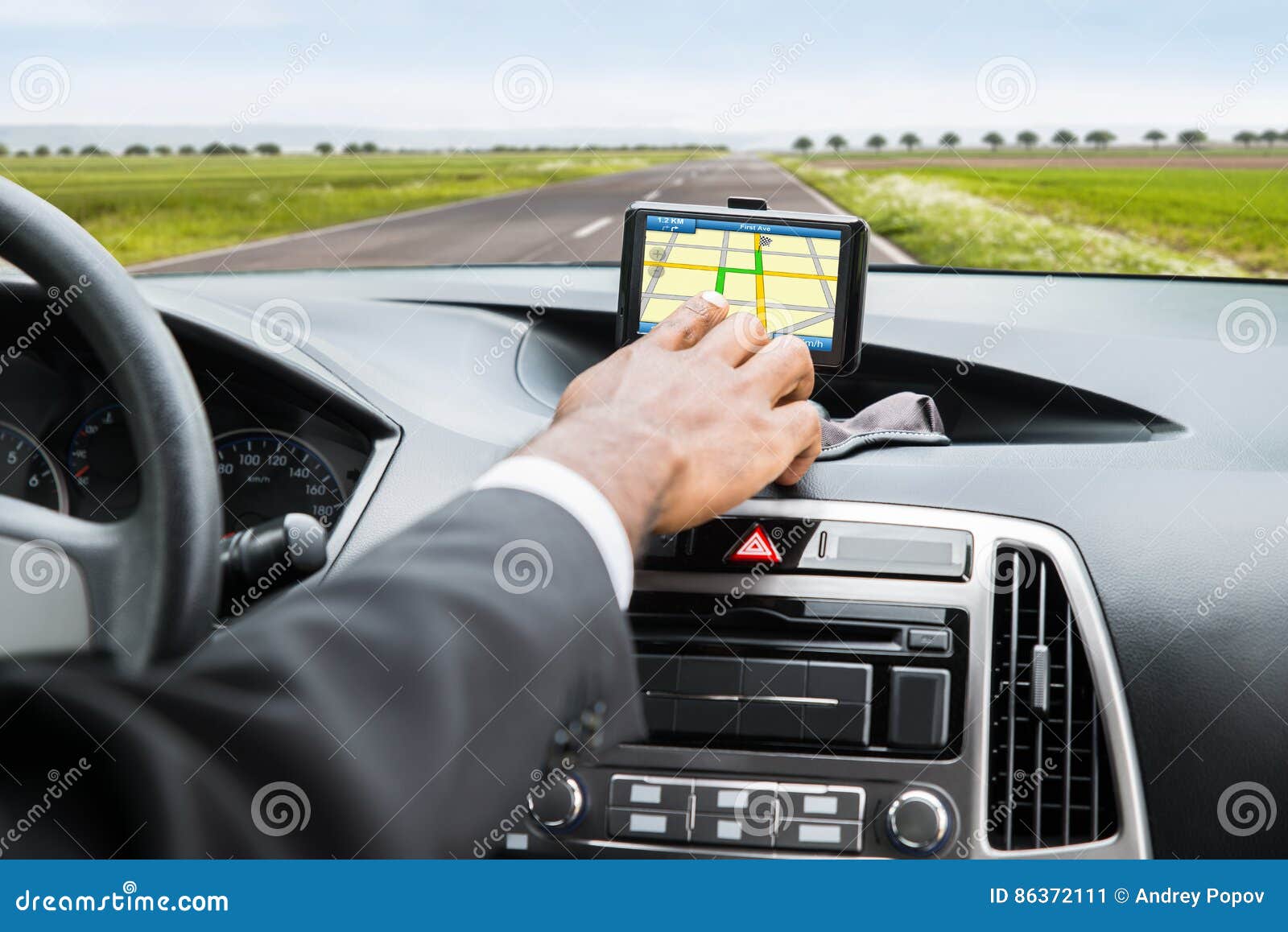 Person`s Hand Using GPS Service Stock Image - Image of journey, object ...