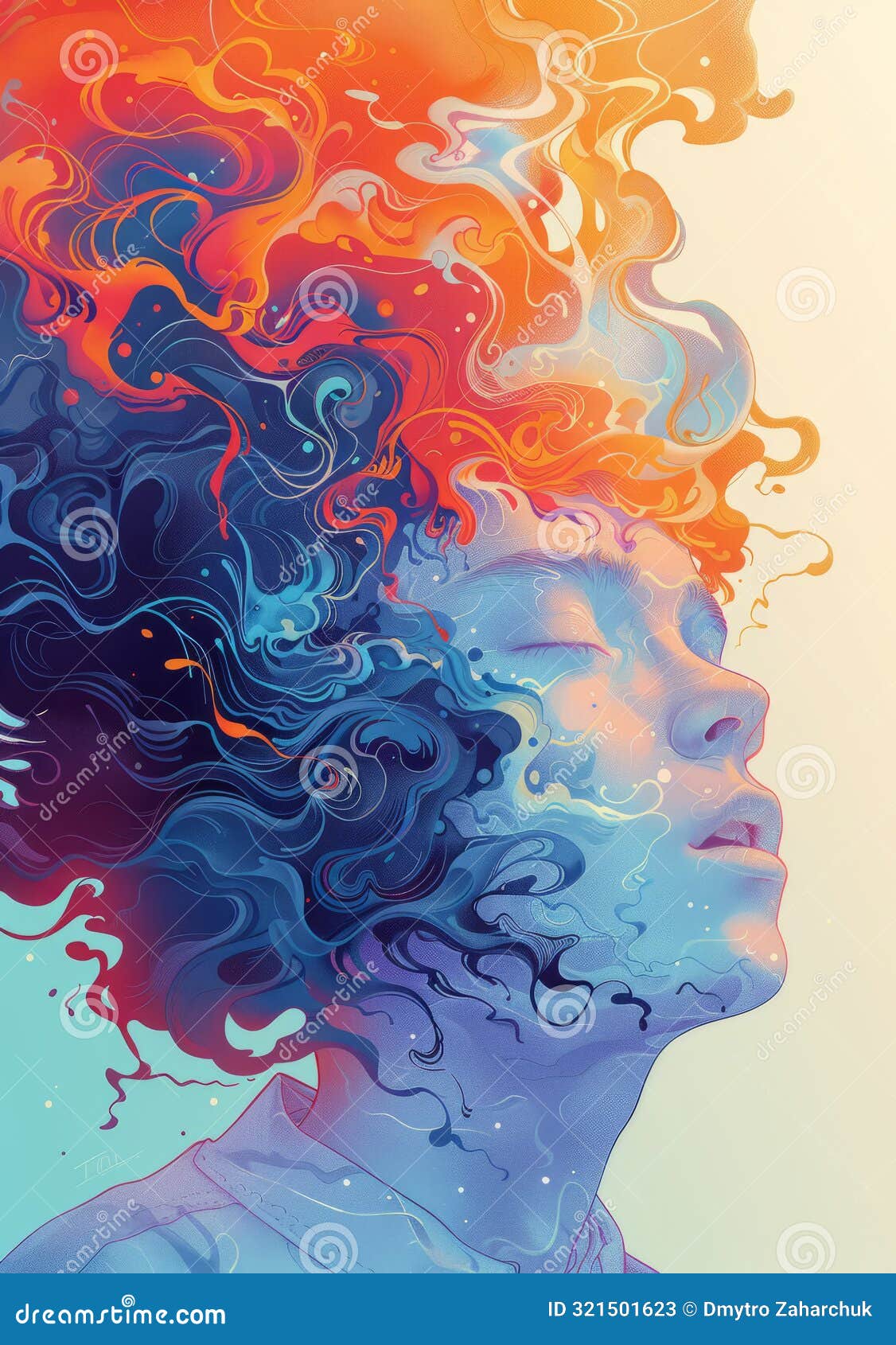 Person S Mind Overflowing with Intrusive Thoughts, Represented by a ...