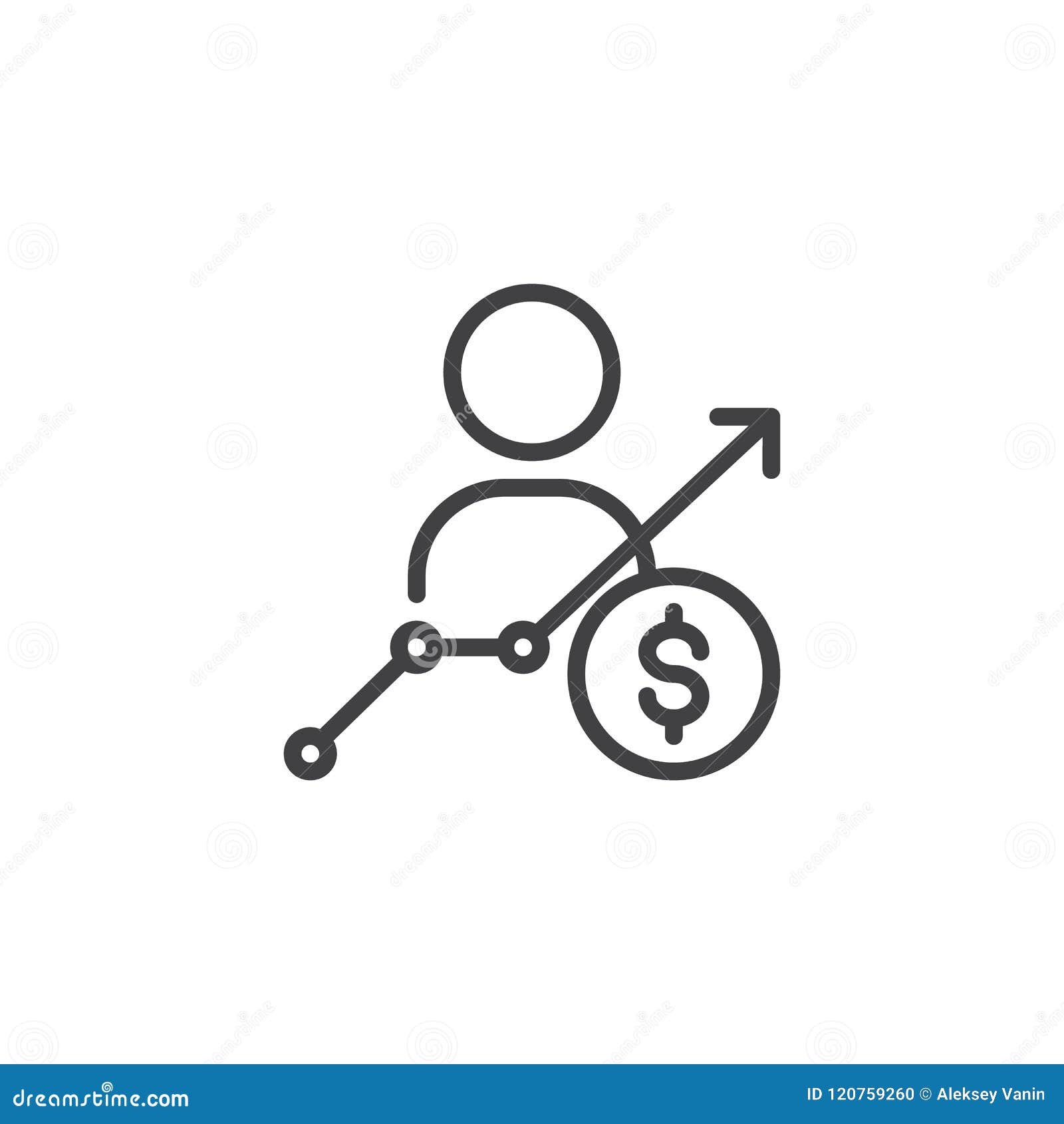 Person Salary Growth Outline Icon Stock Vector - Illustration of ... Person Salary Growth Outline Icon Stock Vector - Illustration of ...