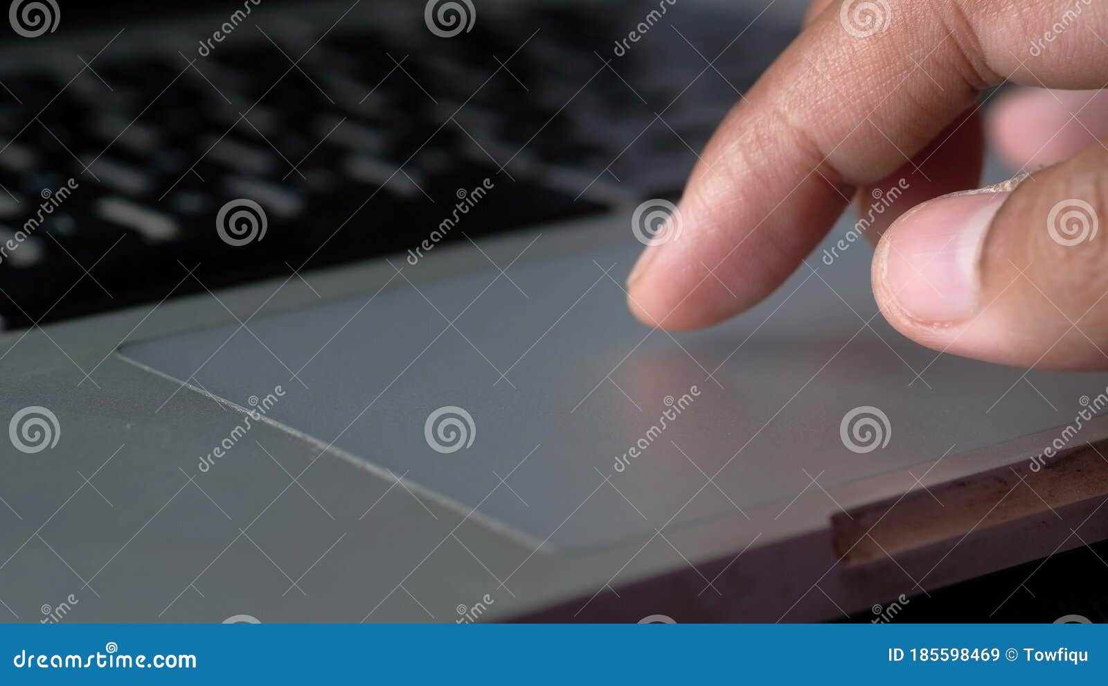 Man Finger Scrolling on Laptop Mouse Pad Stock Video - Video of white ...