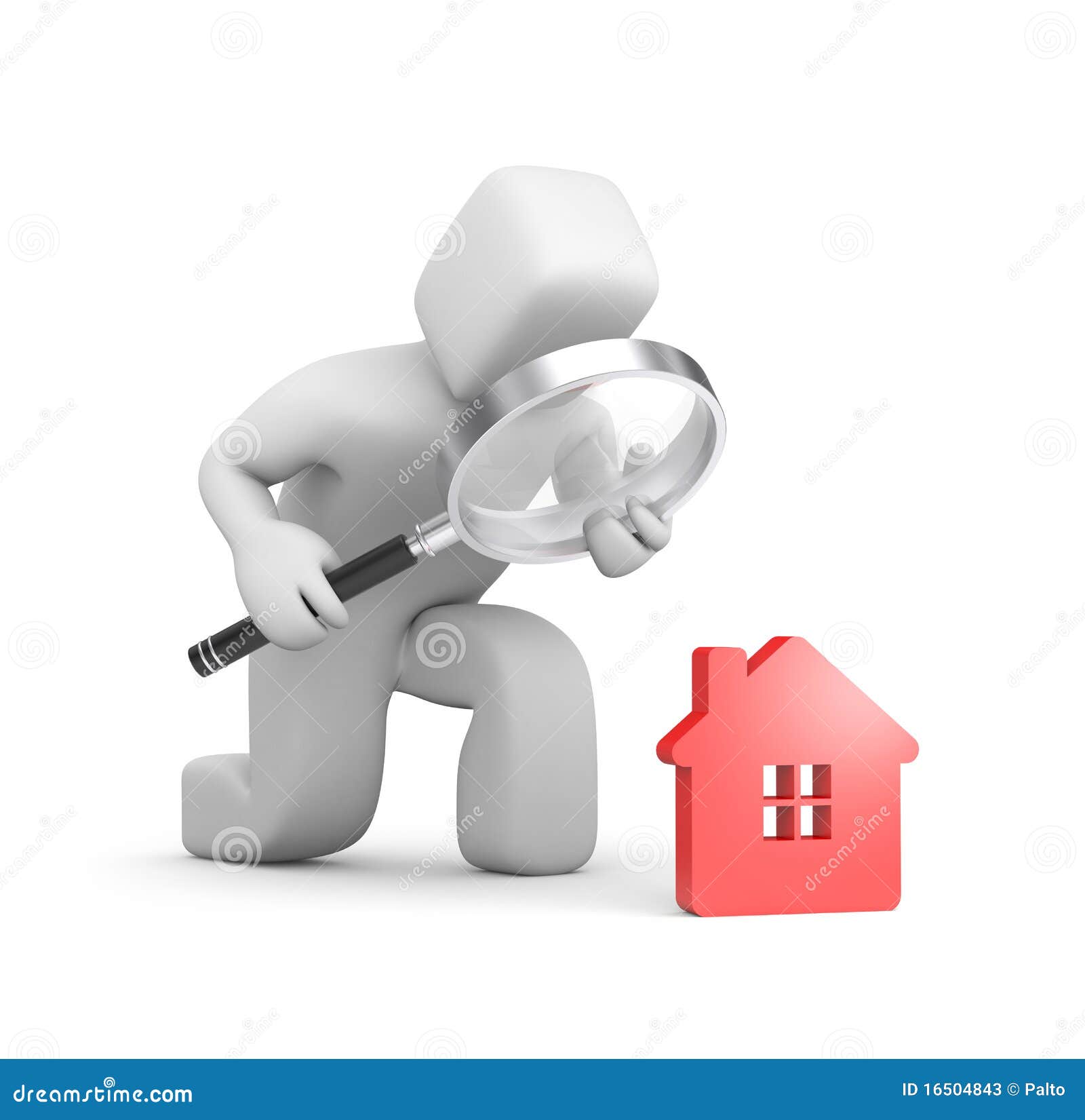 Person Searching a New House Stock Illustration - Illustration of house ...