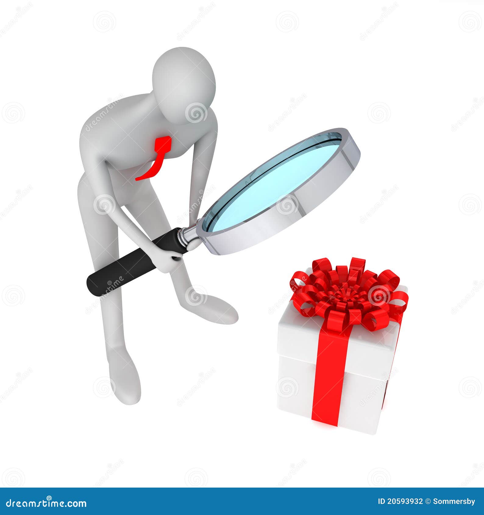 Person searching a present stock illustration. Illustration of design ...