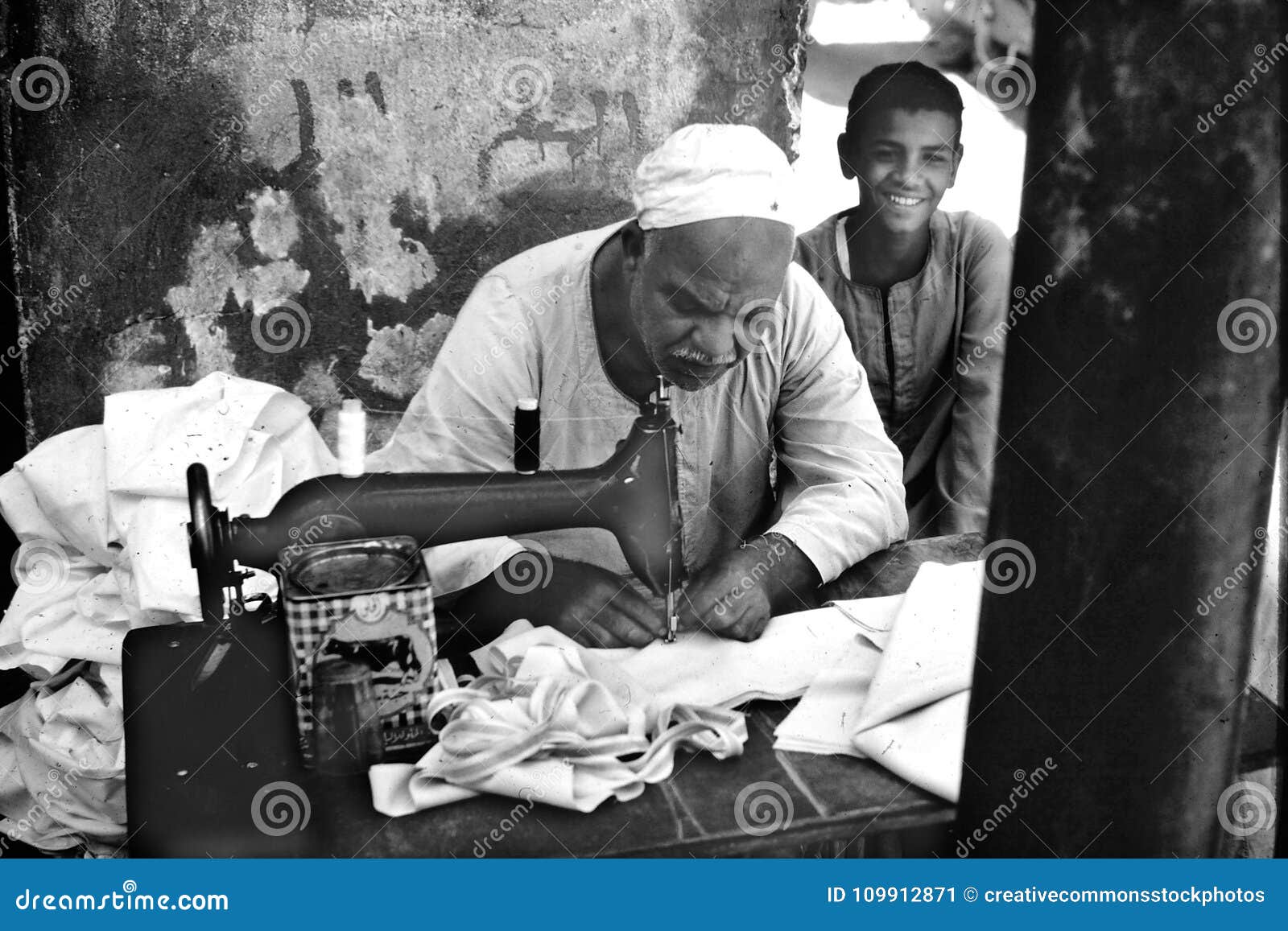 Person Sewing Cloth On Sewing Machine Picture. Image: 109912871
