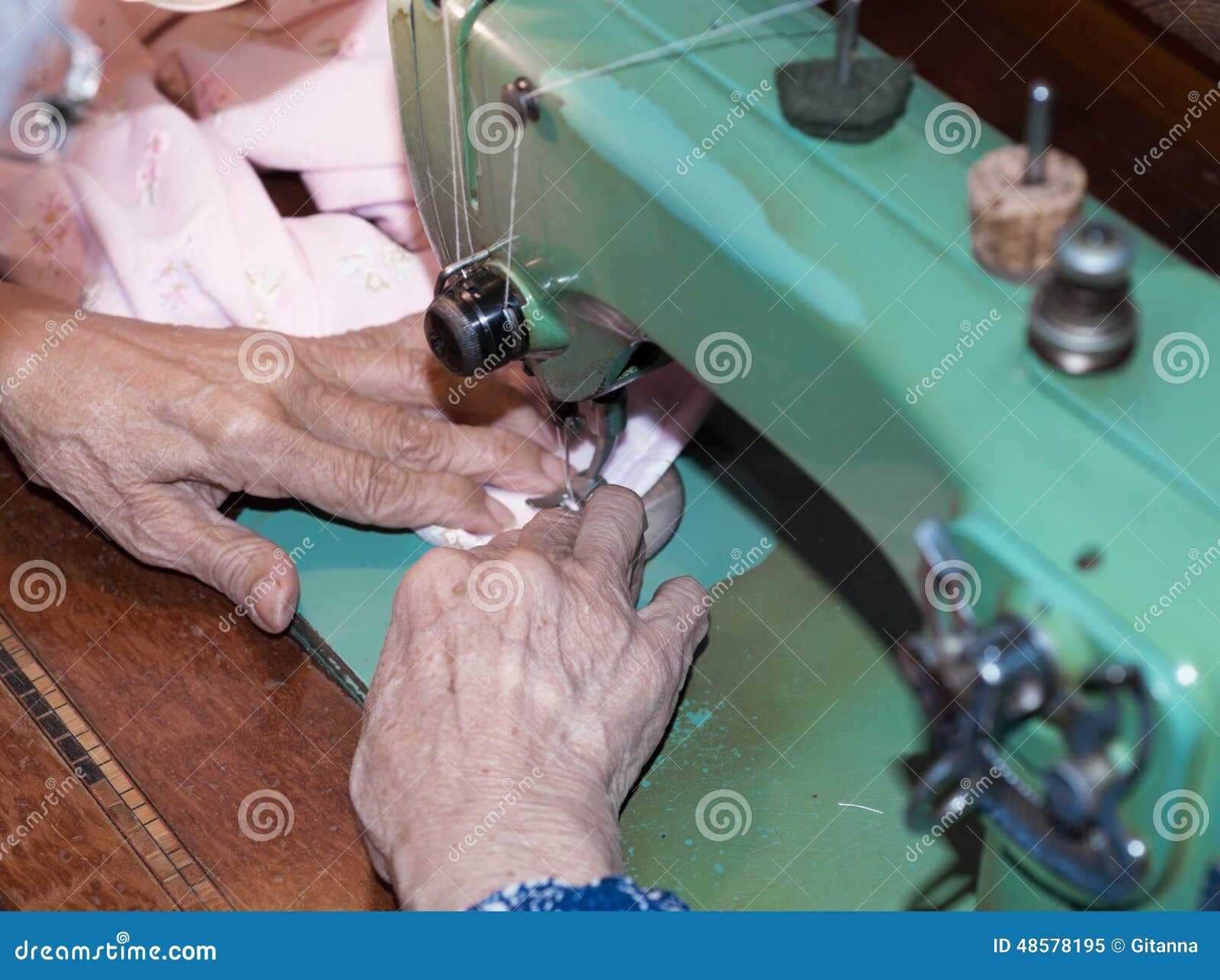 Person sewing machine stock image. Image of factory, adult - 48578195