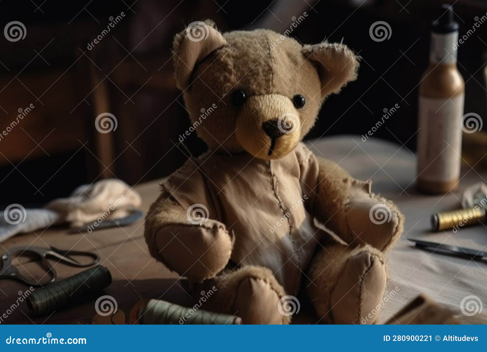 Person, Sewing Teddy Bear from Scratch, Using only Fabric and Thread ...