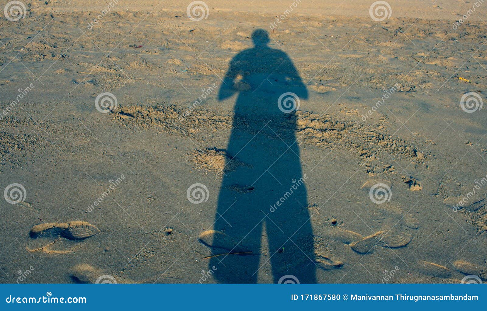 Person Shadows with Reflection on the Ground Stock Photo - Image of ...