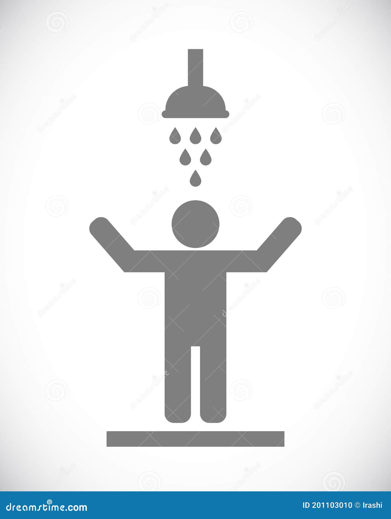 Shower person icon stock vector. Illustration of bath - 201103010