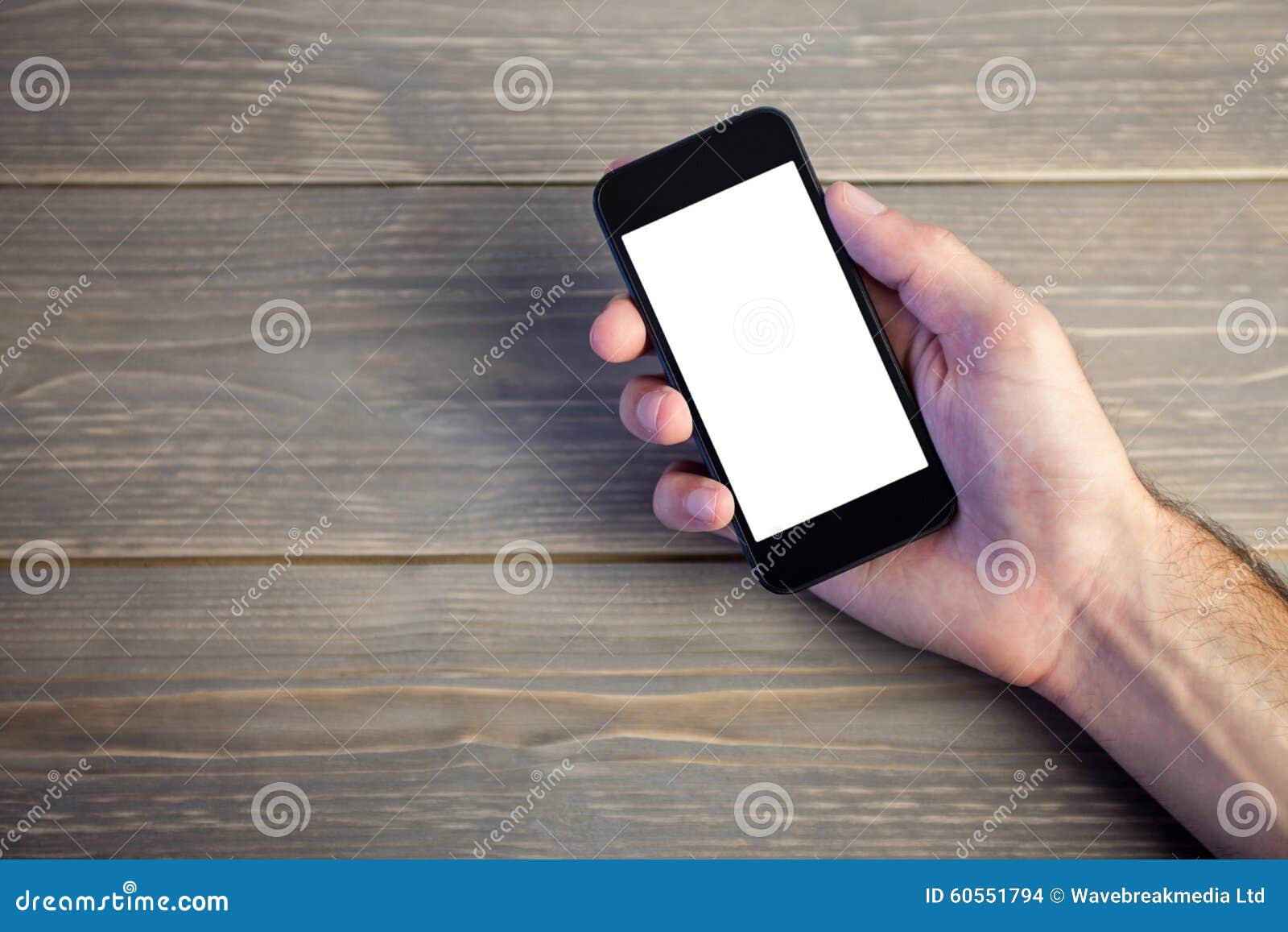 Person Showing Mobile Phone Stock Photo - Image of showing, wooden ...