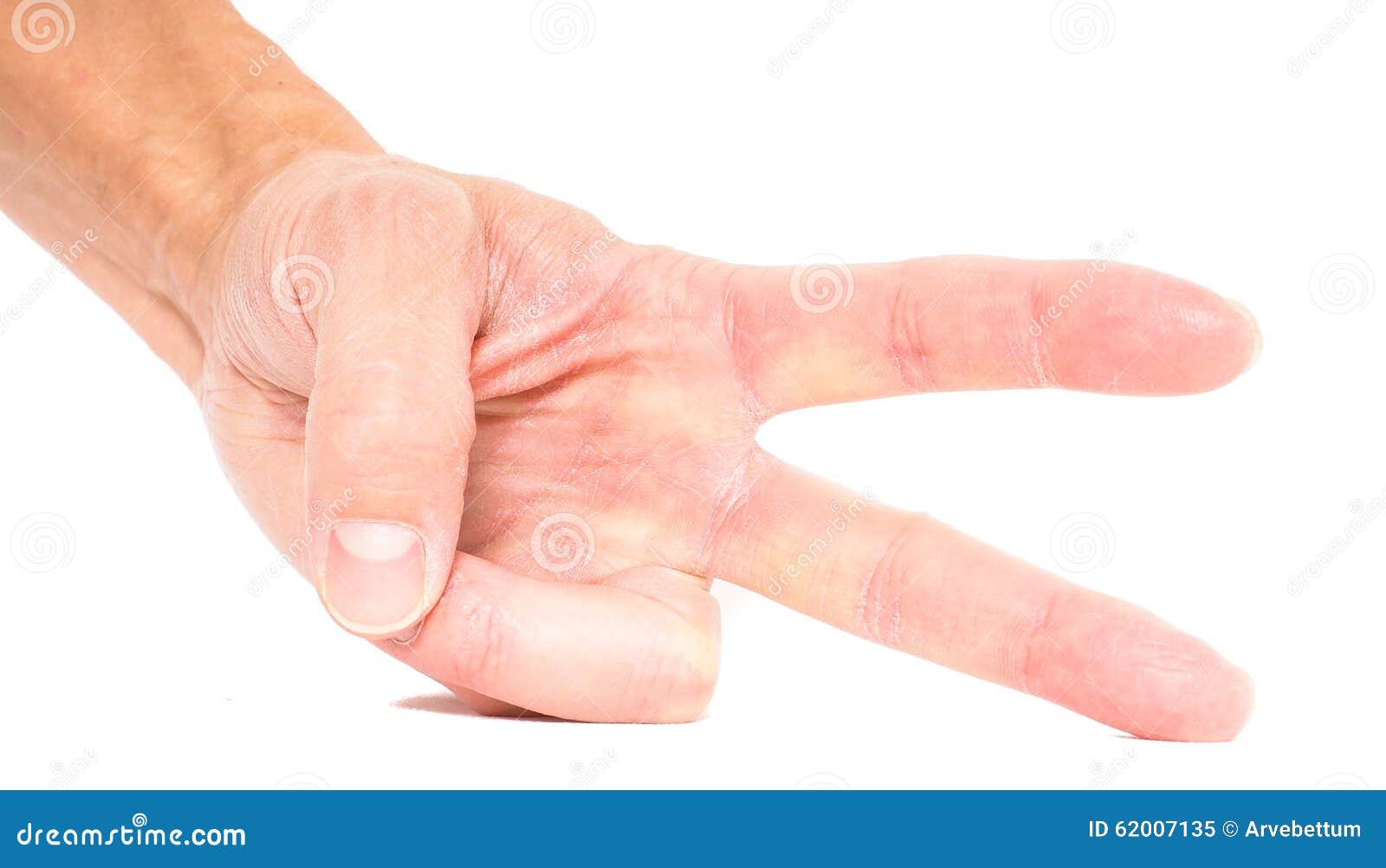 Person Showing Two Fingers Isolated Stock Image - Image of male, sign ...