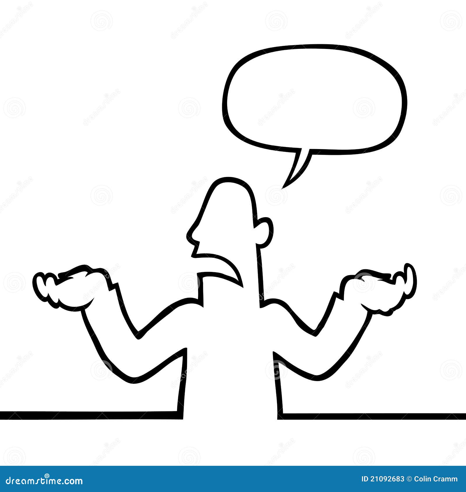 Person shrugging stock vector. Illustration of dumbfounded - 21092683