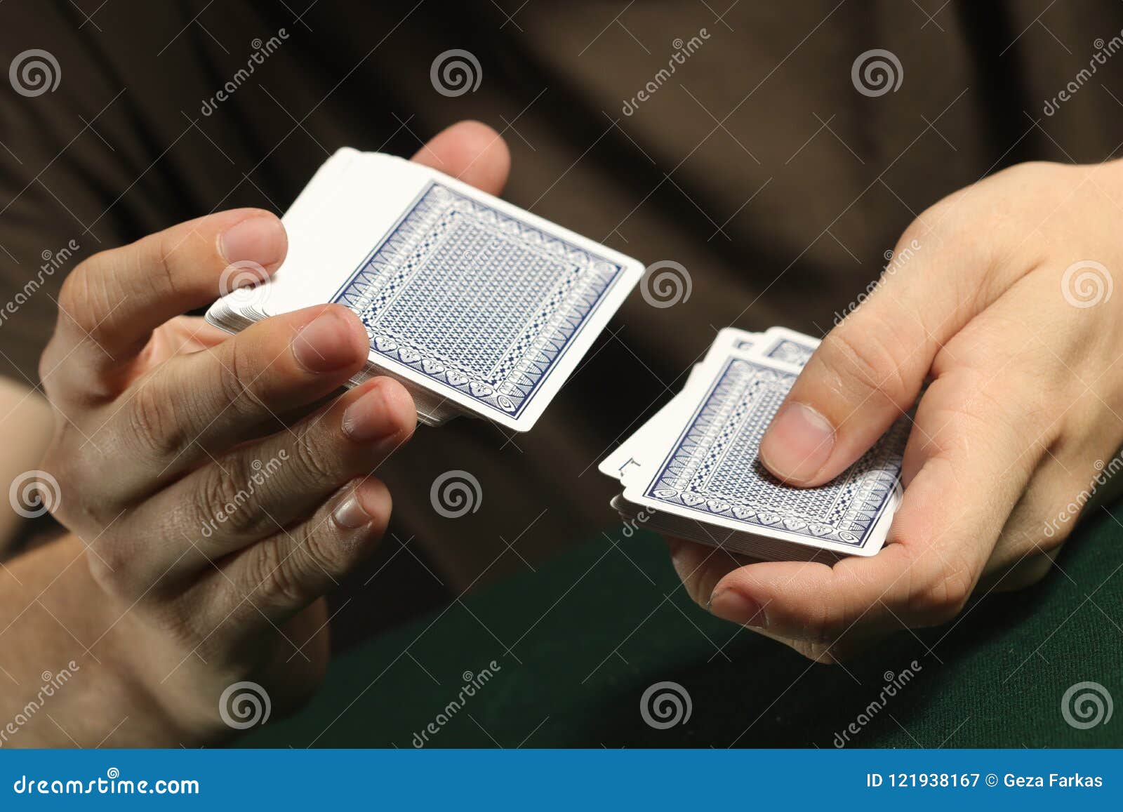 Person Shuffling a Deck of Cards Stock Image - Image of hands, card ...