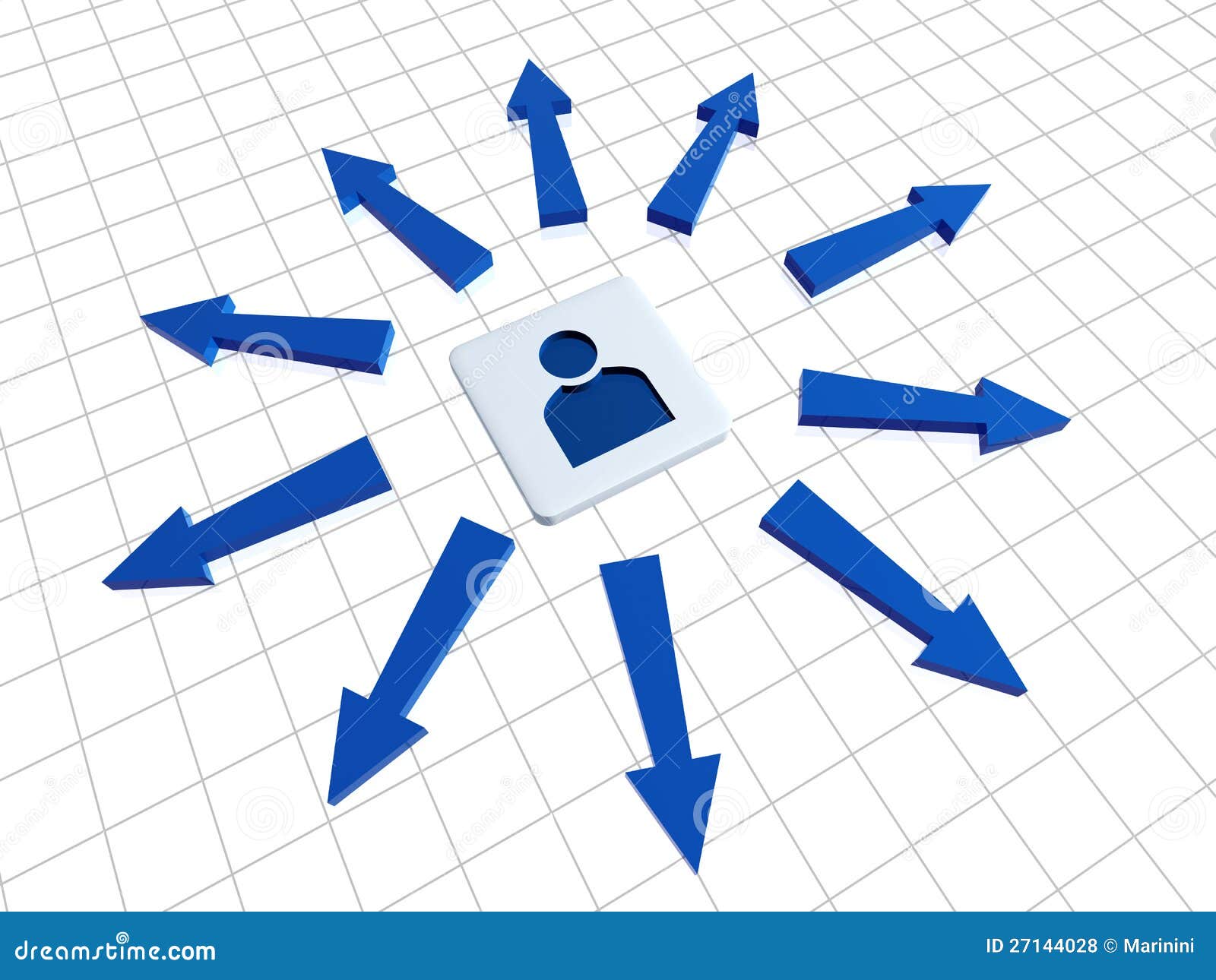 Person sign with arrows stock illustration. Illustration of forum ...