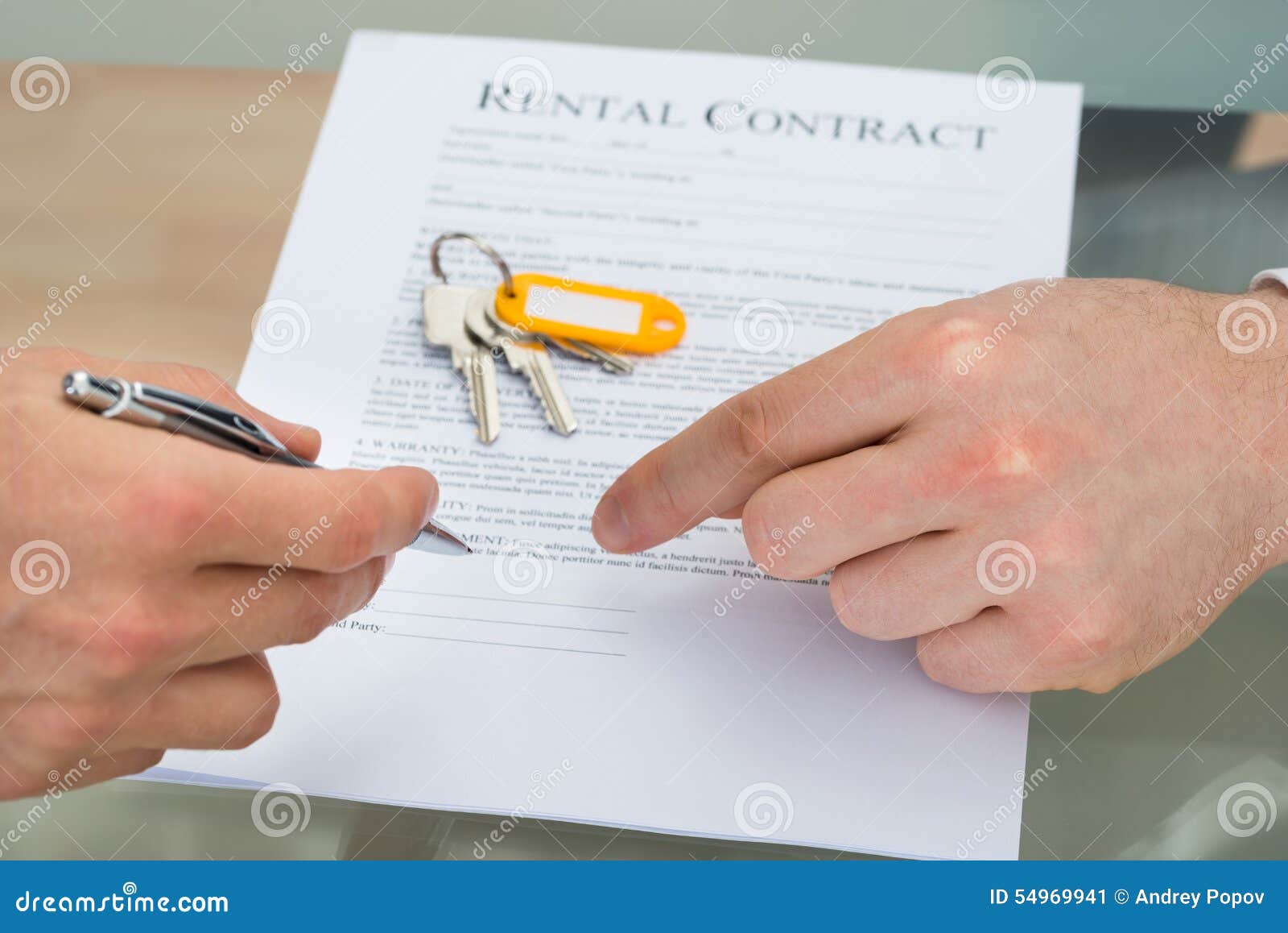 Person Signing Rental Contract Stock Image - Image of estate, agent ...