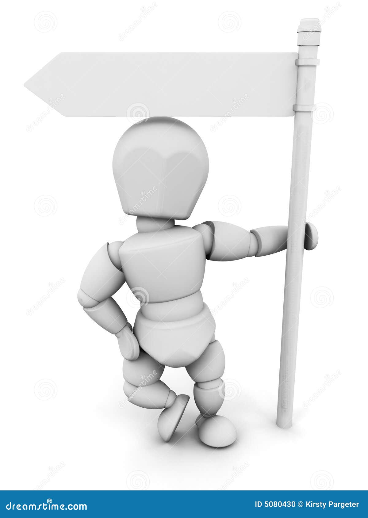Person with signpost stock illustration. Illustration of deciding - 5080430