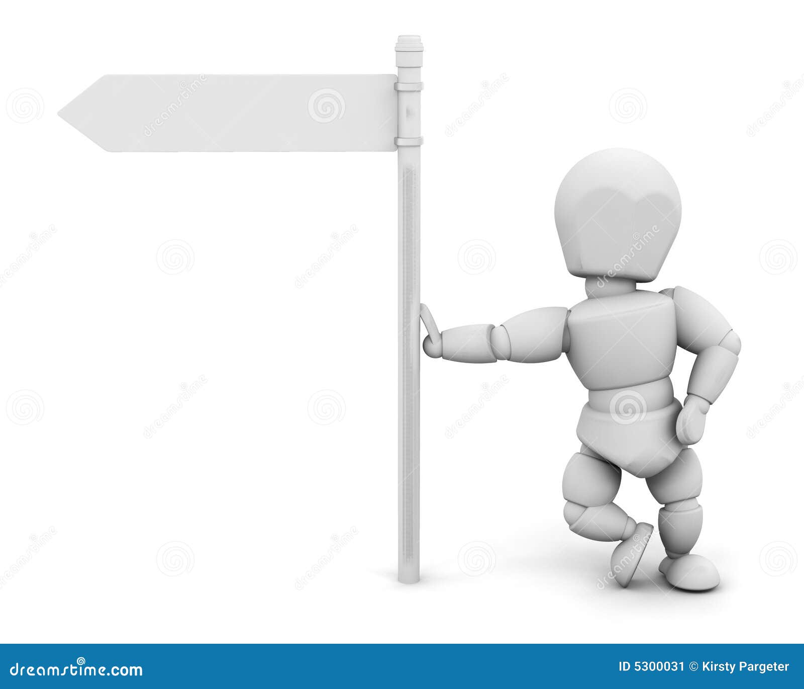 Person at signpost stock illustration. Illustration of male - 5300031