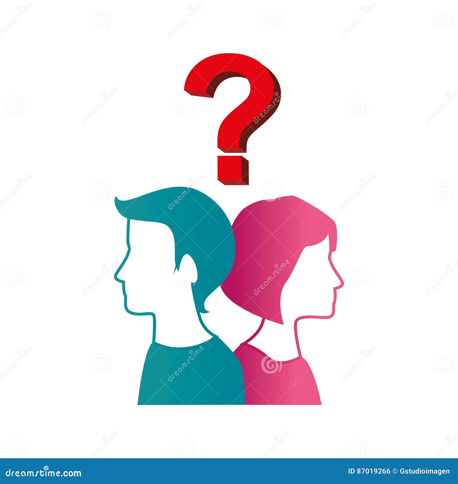 Person Silhouette with Question Mark Stock Vector - Illustration of ...