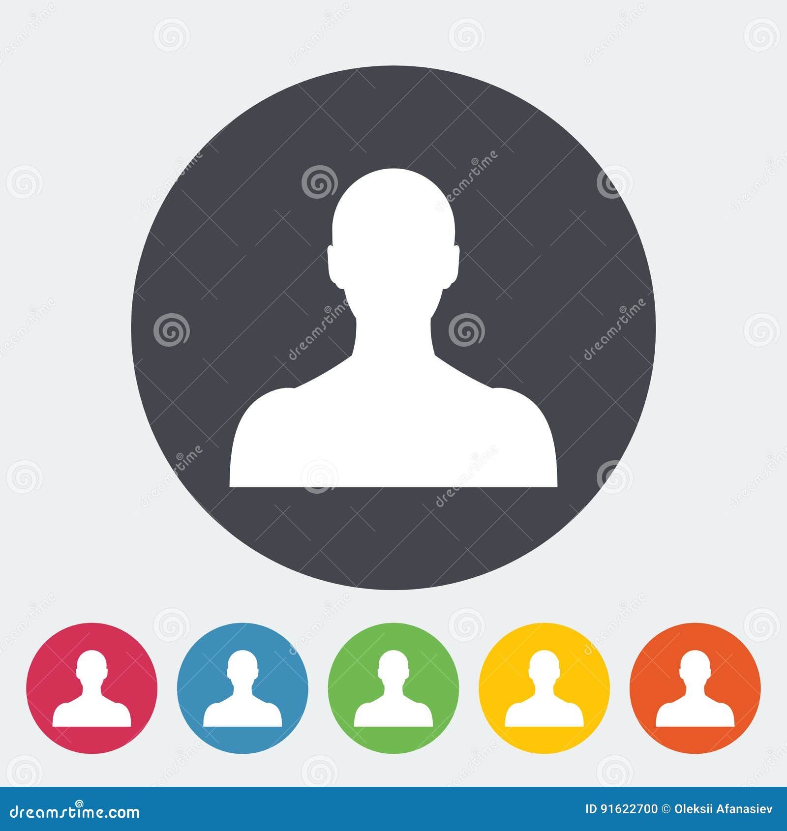 Person single icon. stock vector. Illustration of male - 91622700