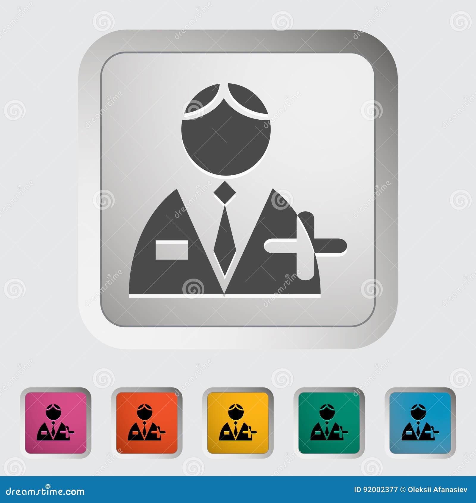 Person single icon. stock vector. Illustration of clip - 92002377