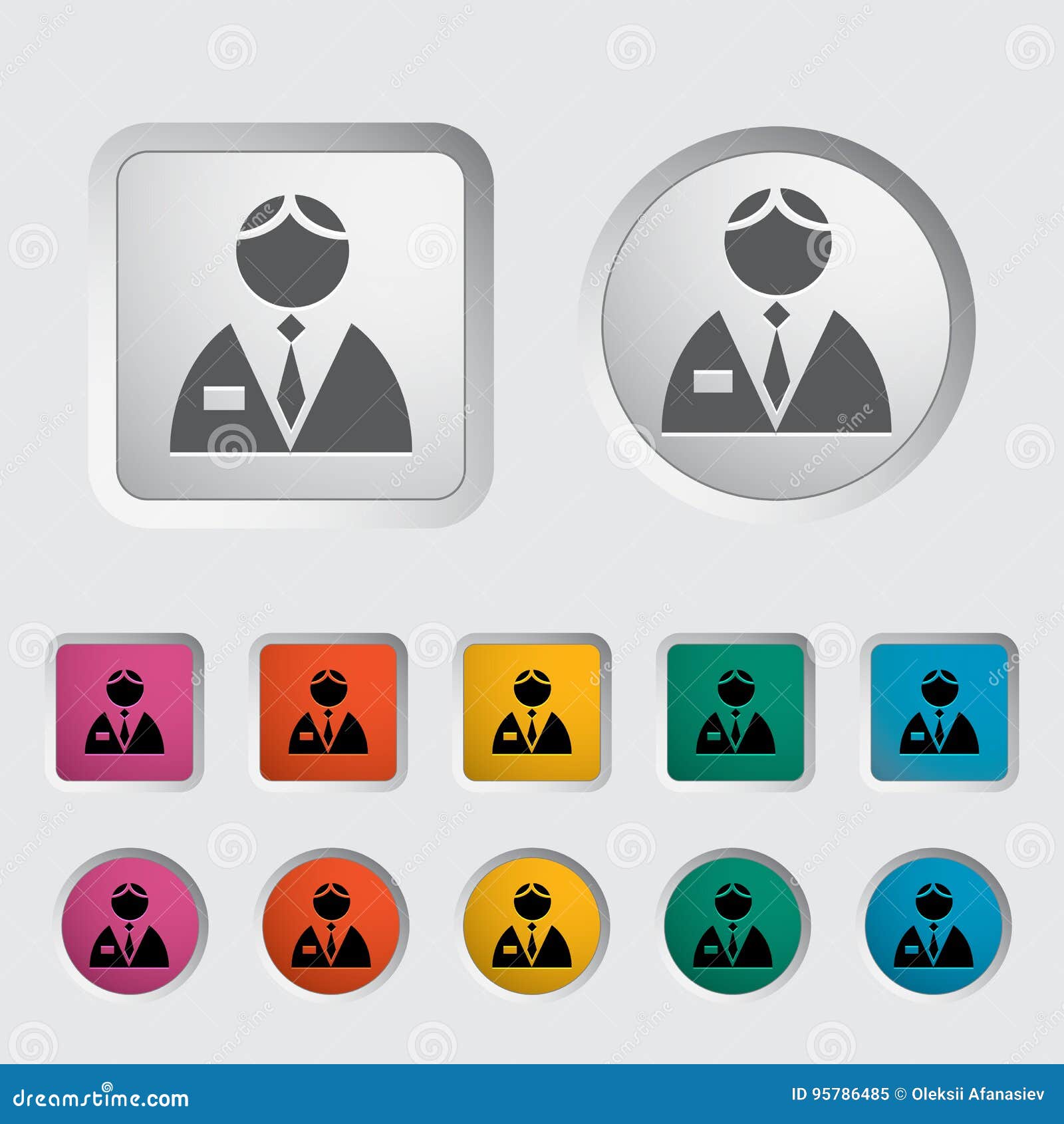 Person single icon. stock vector. Illustration of pictogram - 95786485
