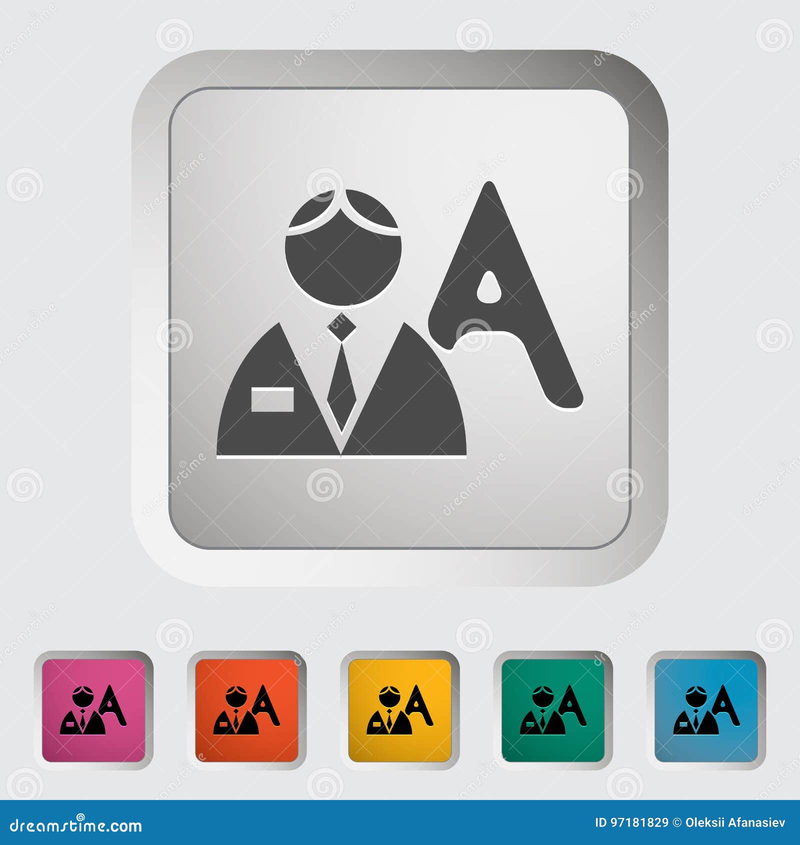 Person single icon. stock vector. Illustration of design - 97181829