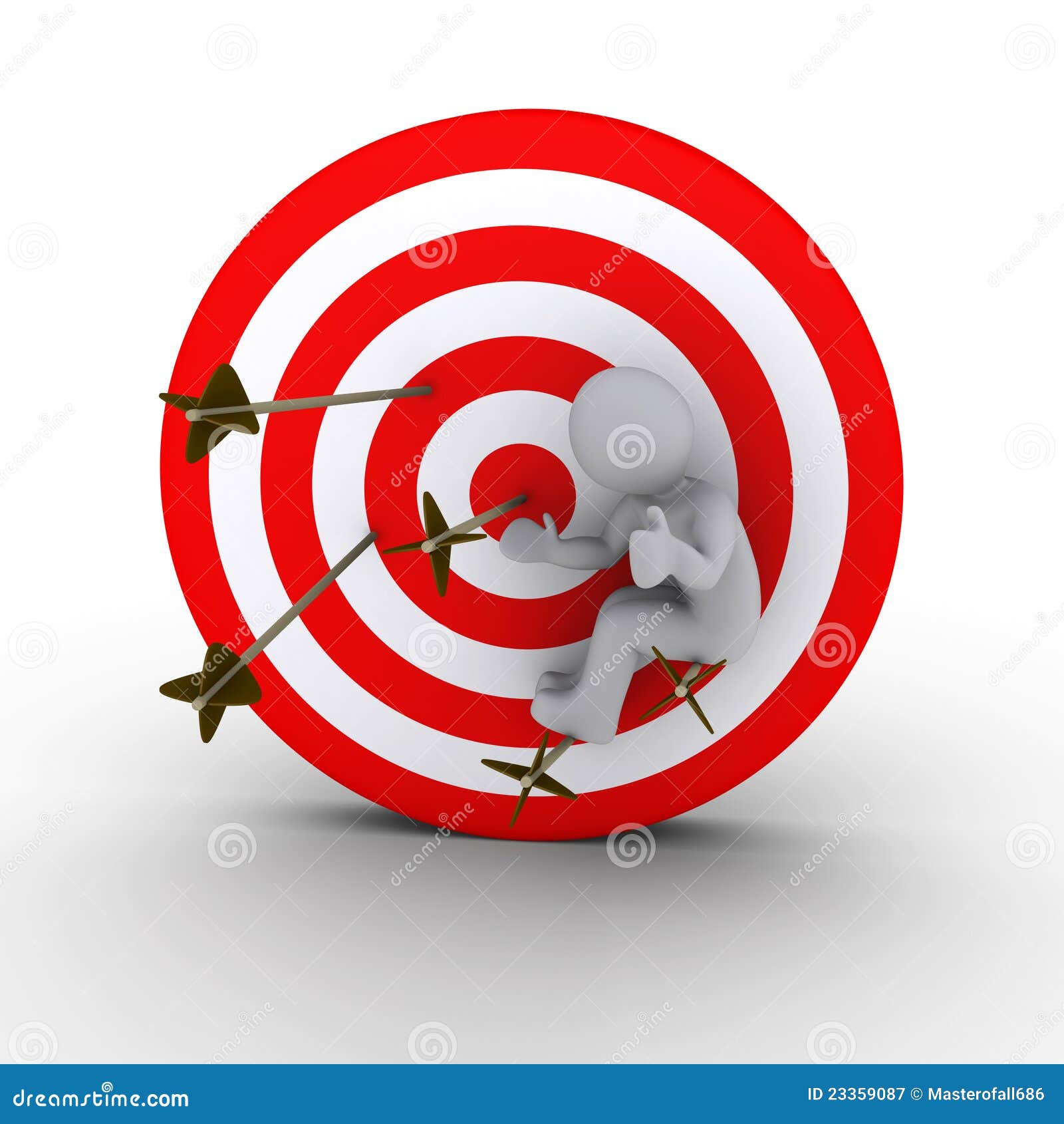 Person Sitting on Arrows Shot at a Target Stock Illustration ...