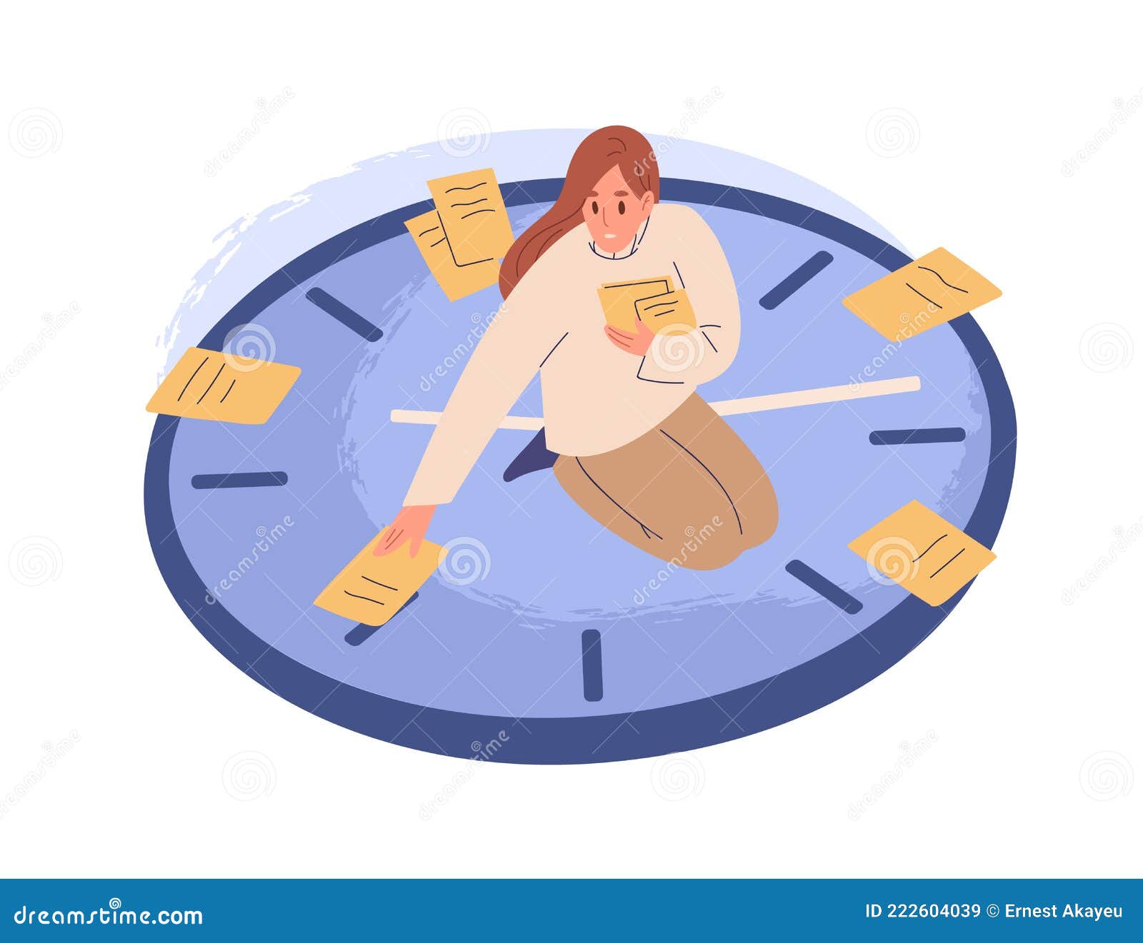 Person Sitting on Clocks, Organizing Time, Planning Tasks and ...