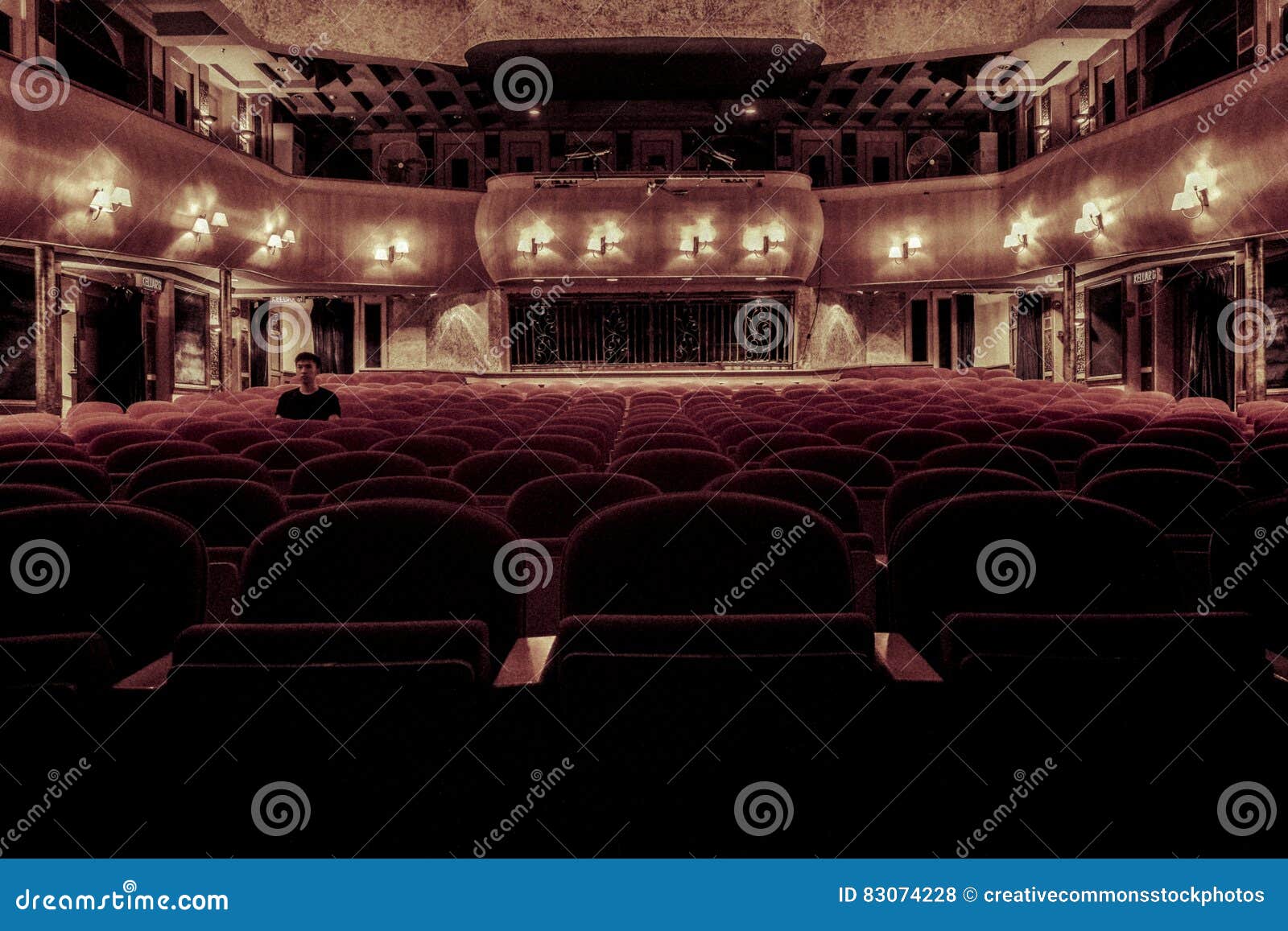 Person Sitting In Empty Theater Picture. Image: 83074228