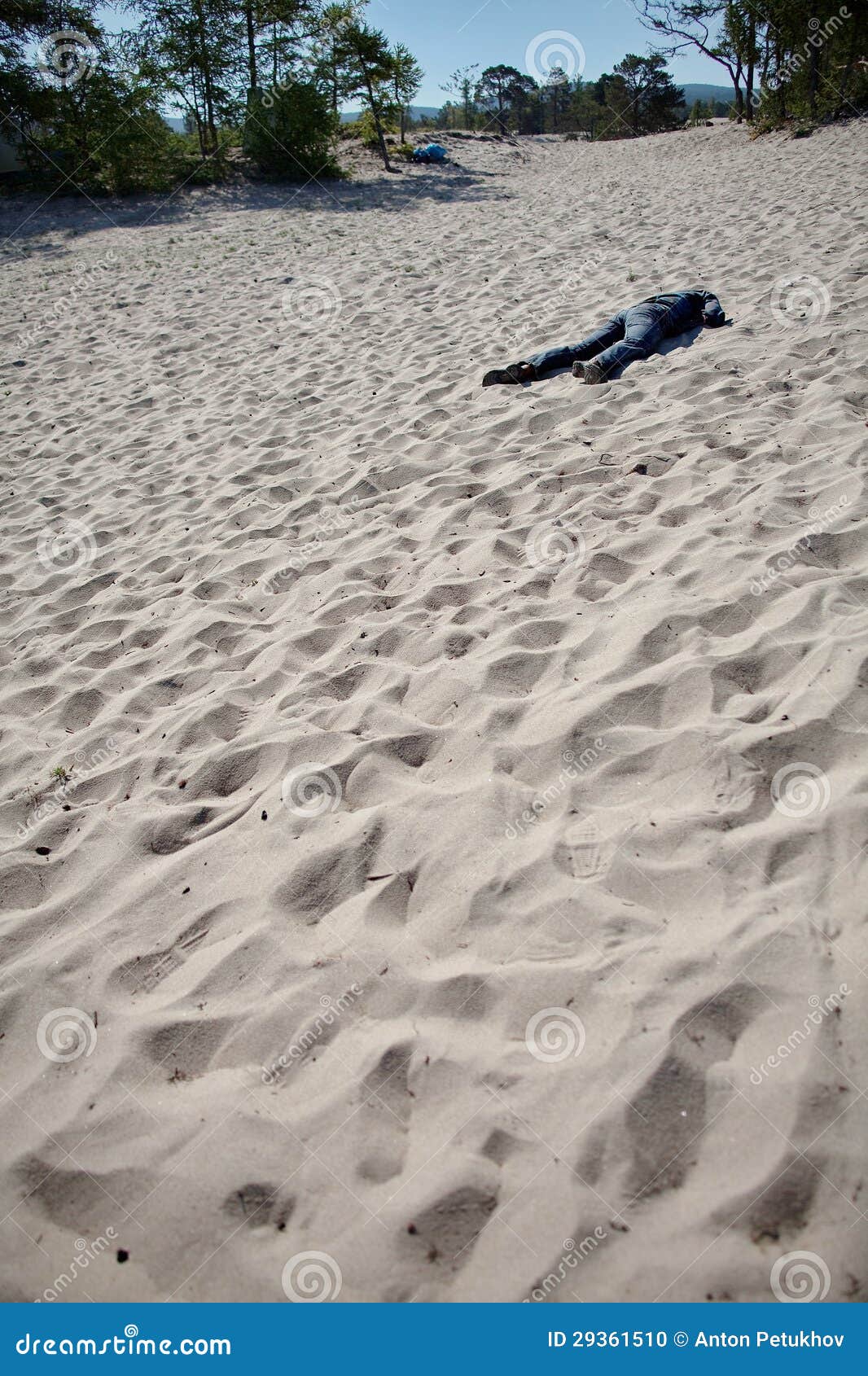 Person Sleeping On Beach Stock Photo - Image: 29361510