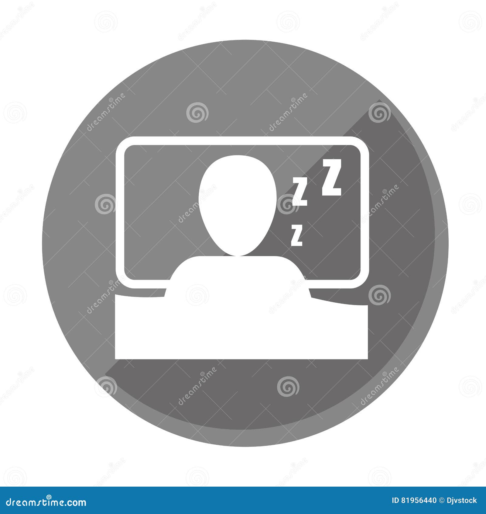 Person sleeping icon image stock vector. Illustration of sleep - 81956440