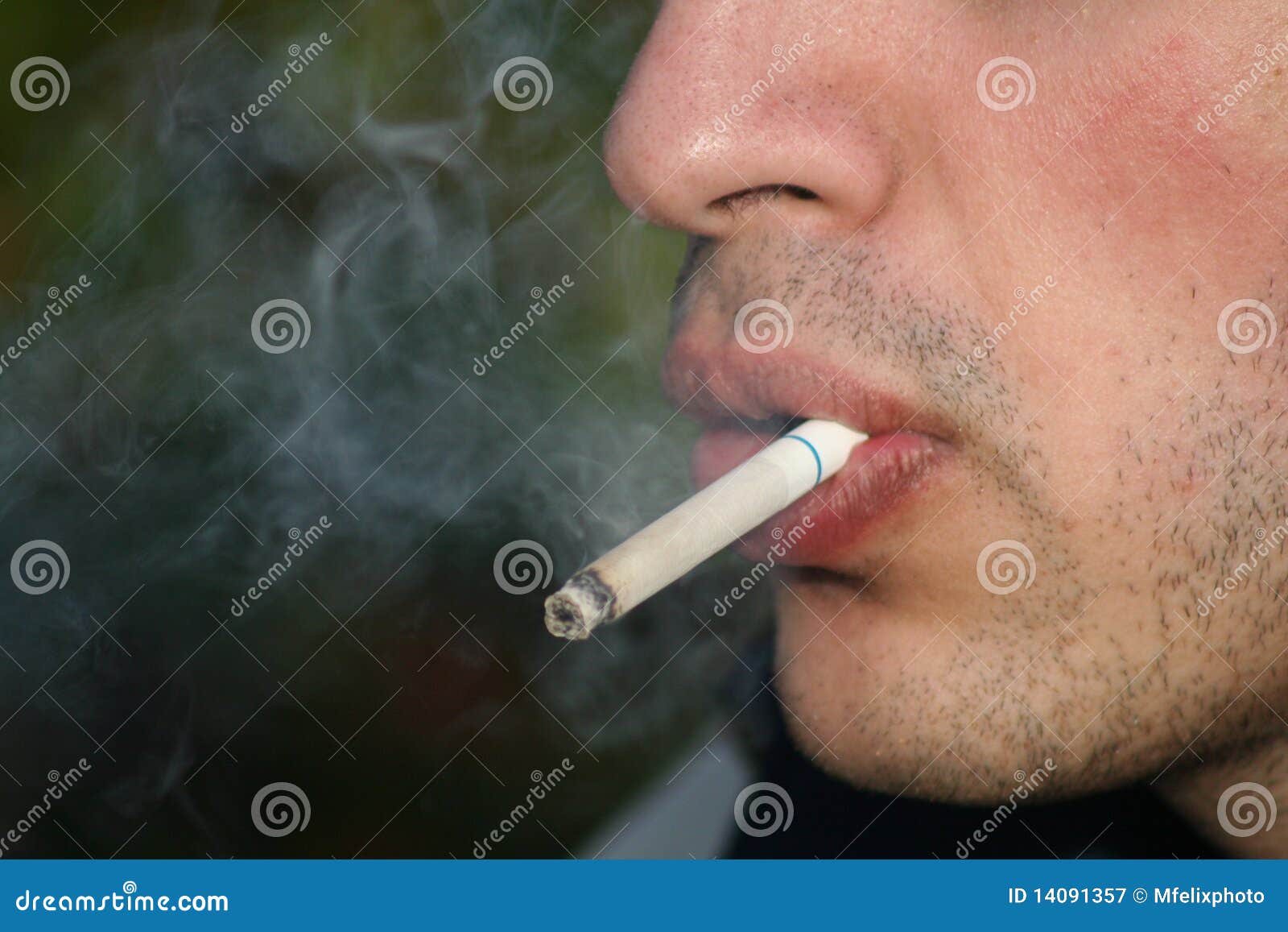 Person Smoking a Cigarette stock image. Image of mouth - 14091357